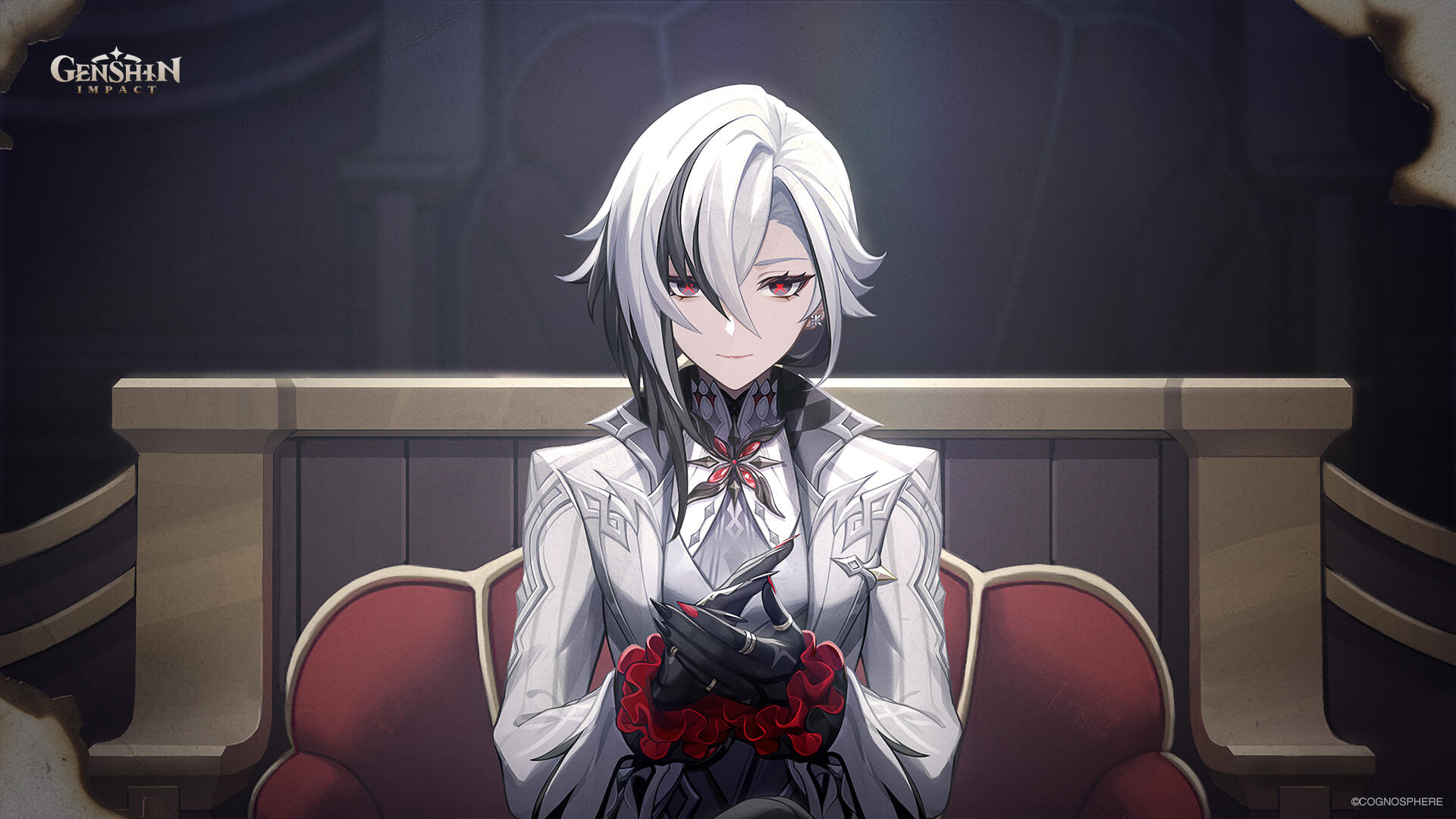 Arlecchino — Genshin Impact HD Wallpaper: Silent Crimson | 1920x1080 ...