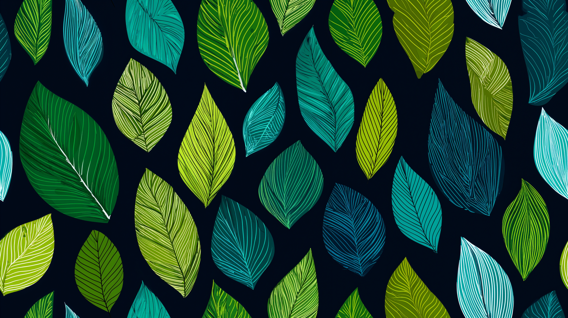 Verdant Rhythm — 4K Leaf Pattern Wallpaper by robokoboto