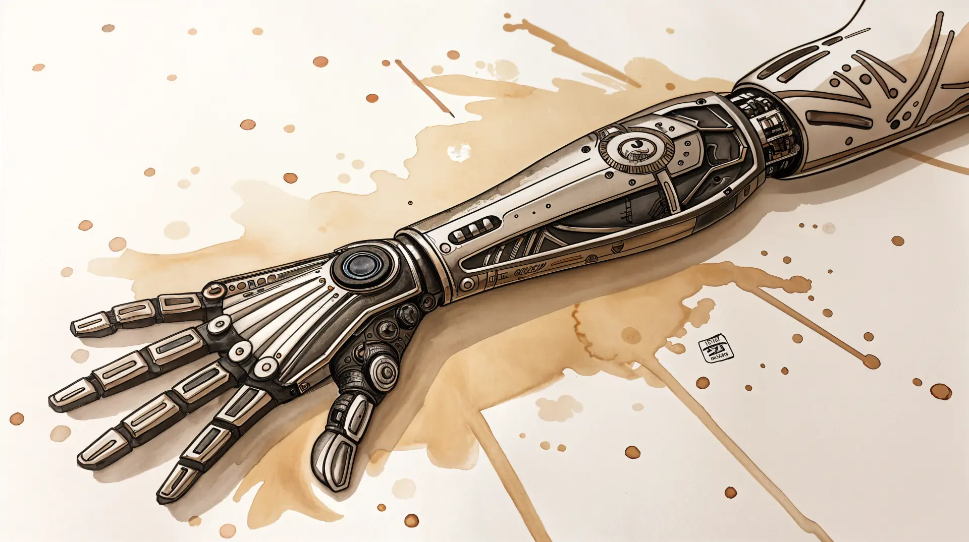 4K Ultra HD: Cybernetic Arm — Brushed Metal Prosthetic Wallpaper by ...