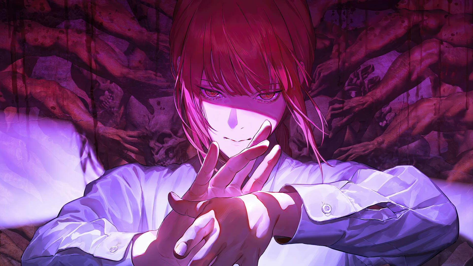 Chainsaw Man 4K Ultra HD Wallpaper — Makima's Crimson Gaze | 3840x2160 ...