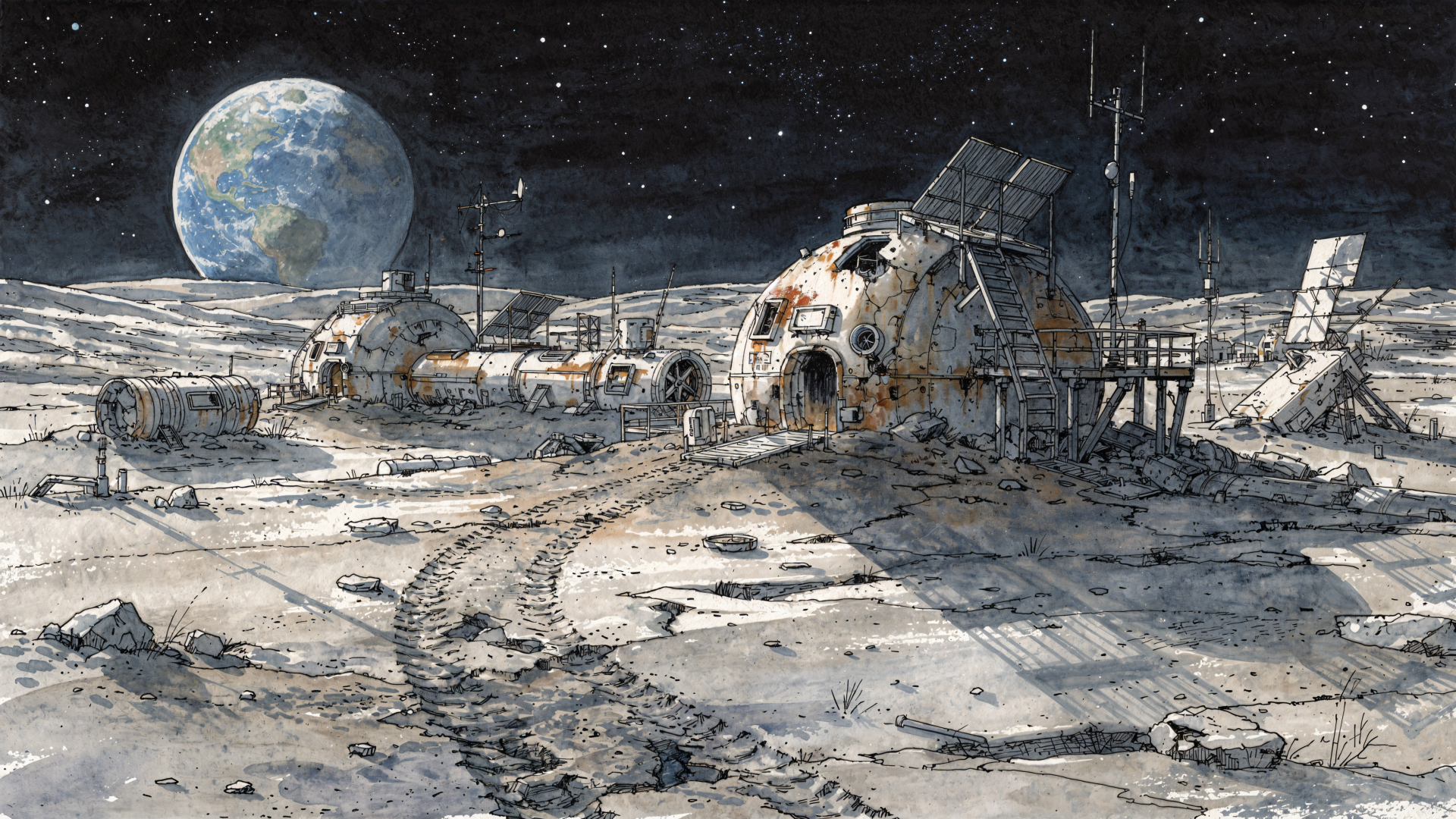 Moonbase Echo — 4K Ultra HD Wallpaper by QuantumCurator