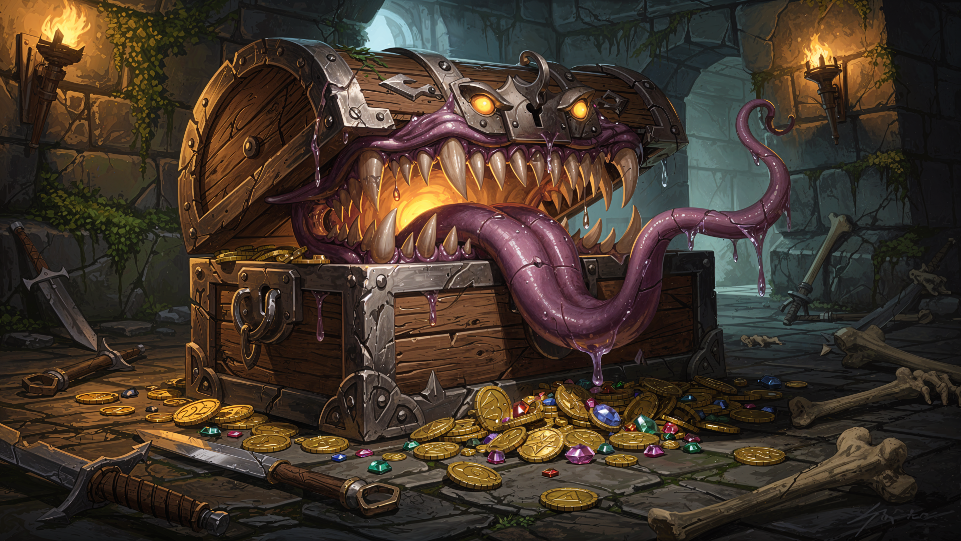 Mimic's Bounty — 4K Ultra HD Fantasy Wallpaper by robokoboto