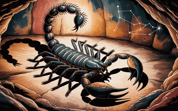Scorpio's Lair — HD Astrological Scorpion Wallpaper by QuantumCurator