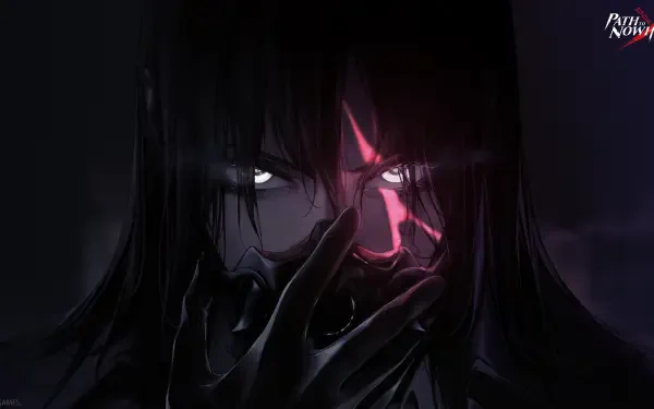 Path to Nowhere: Neon Triangle Eye — 4K Mobile Wallpaper