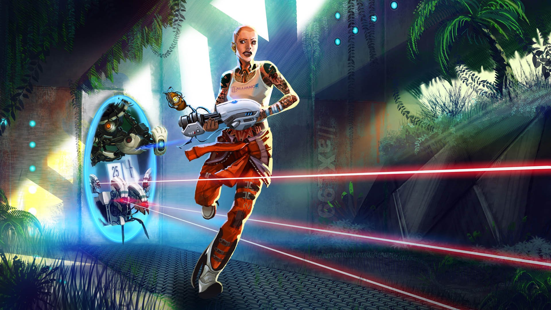 Portal 2 HD Wallpaper — Portal Runner: Laser Corridor Escape ...
