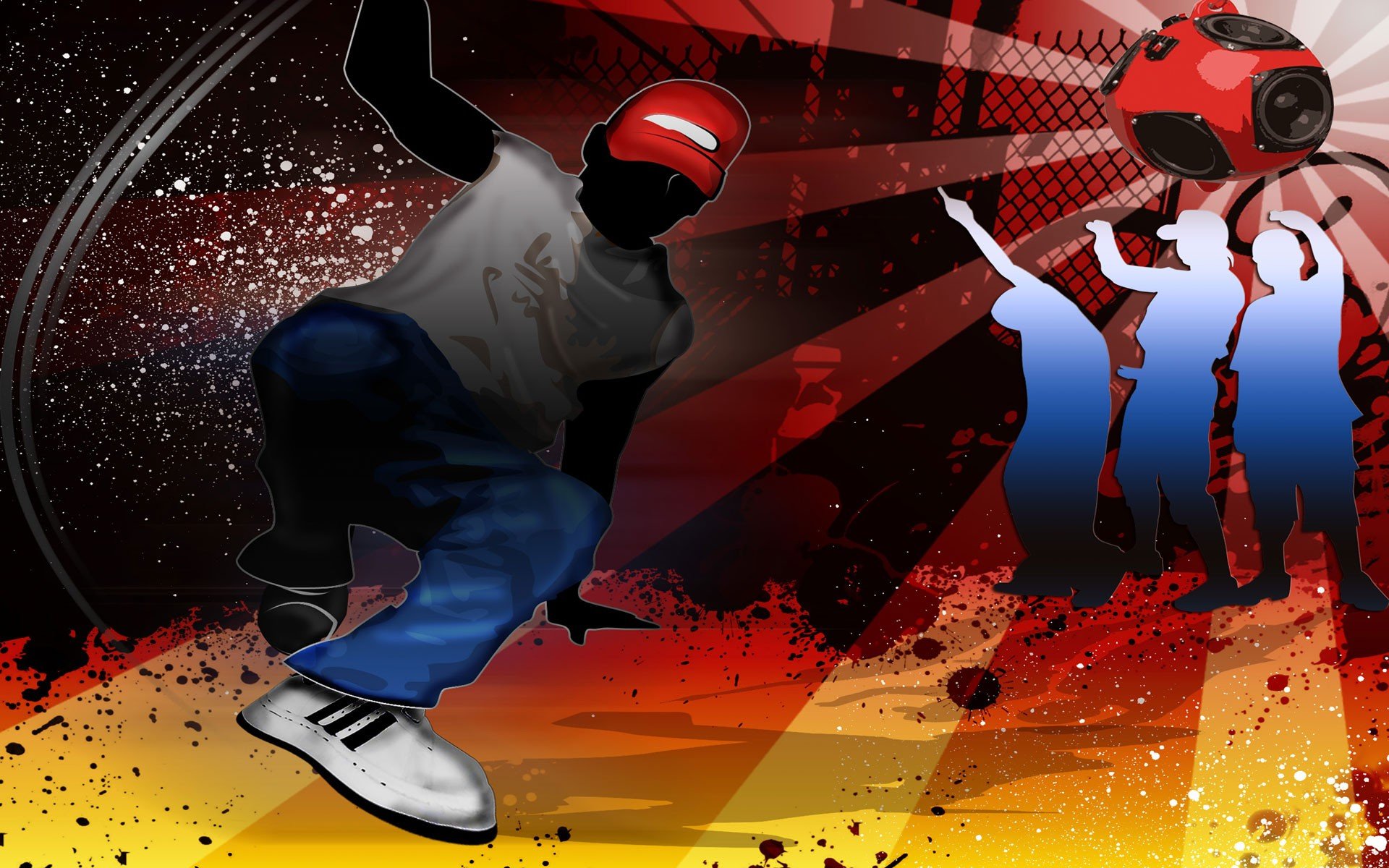 Urban Vector Groove: Abstract Dance HD Wallpaper | 1920x1200 ...