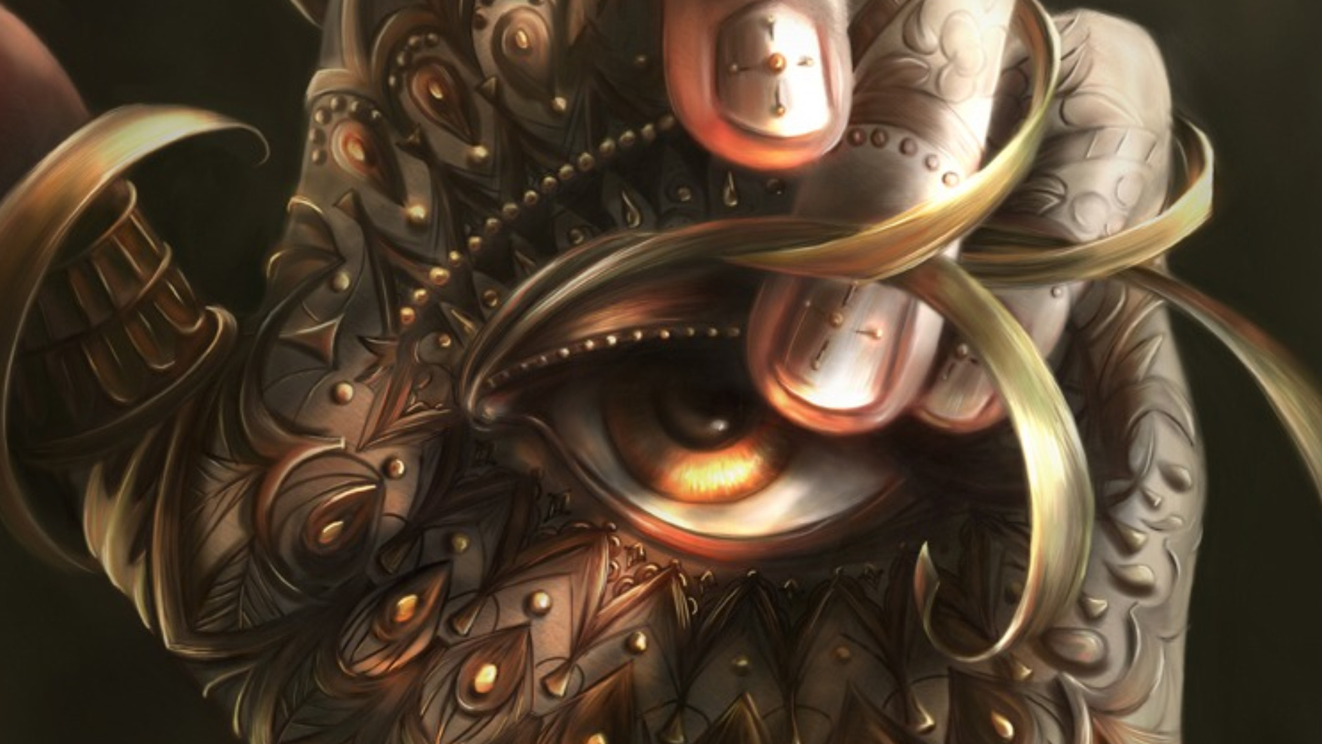 Download Hand Artistic Eye HD Wallpaper