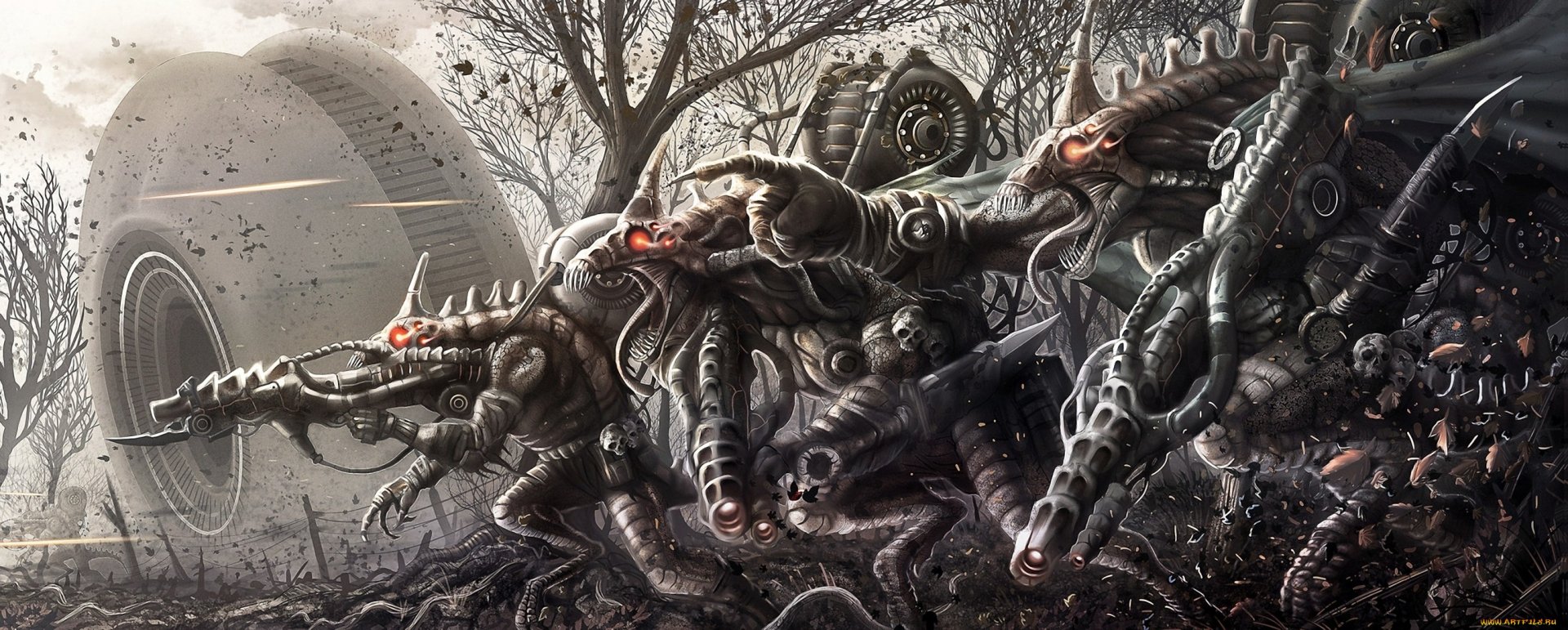 HD Sci-Fi Alien Beasts: A Dark Extraterrestrial Hunt | 2690x1080 ...