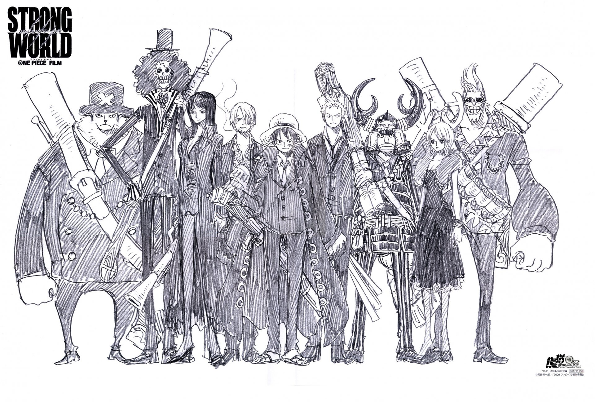 One Piece HD Wallpaper: Iconic Crew from Strong World Saga | 2516x1700 ...