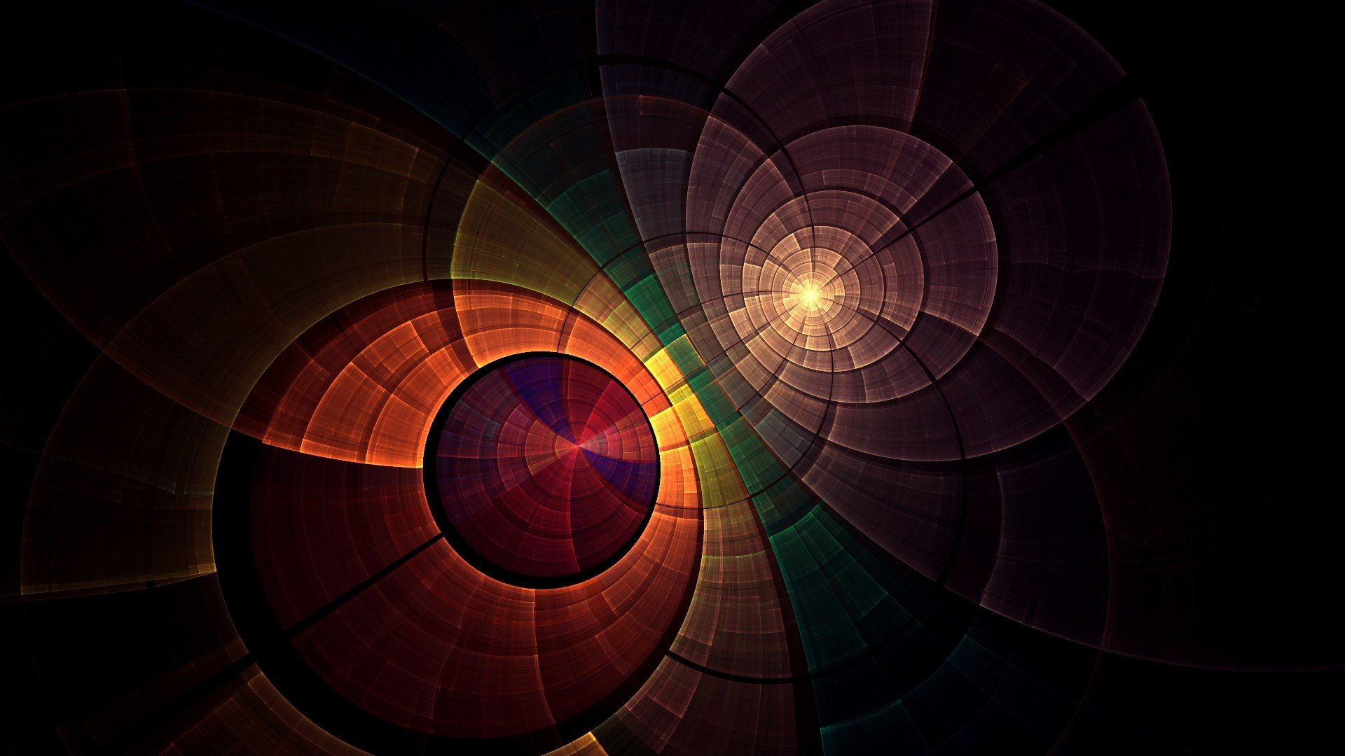 HD Abstract Spiral Pattern: Radiant Depths Wallpaper