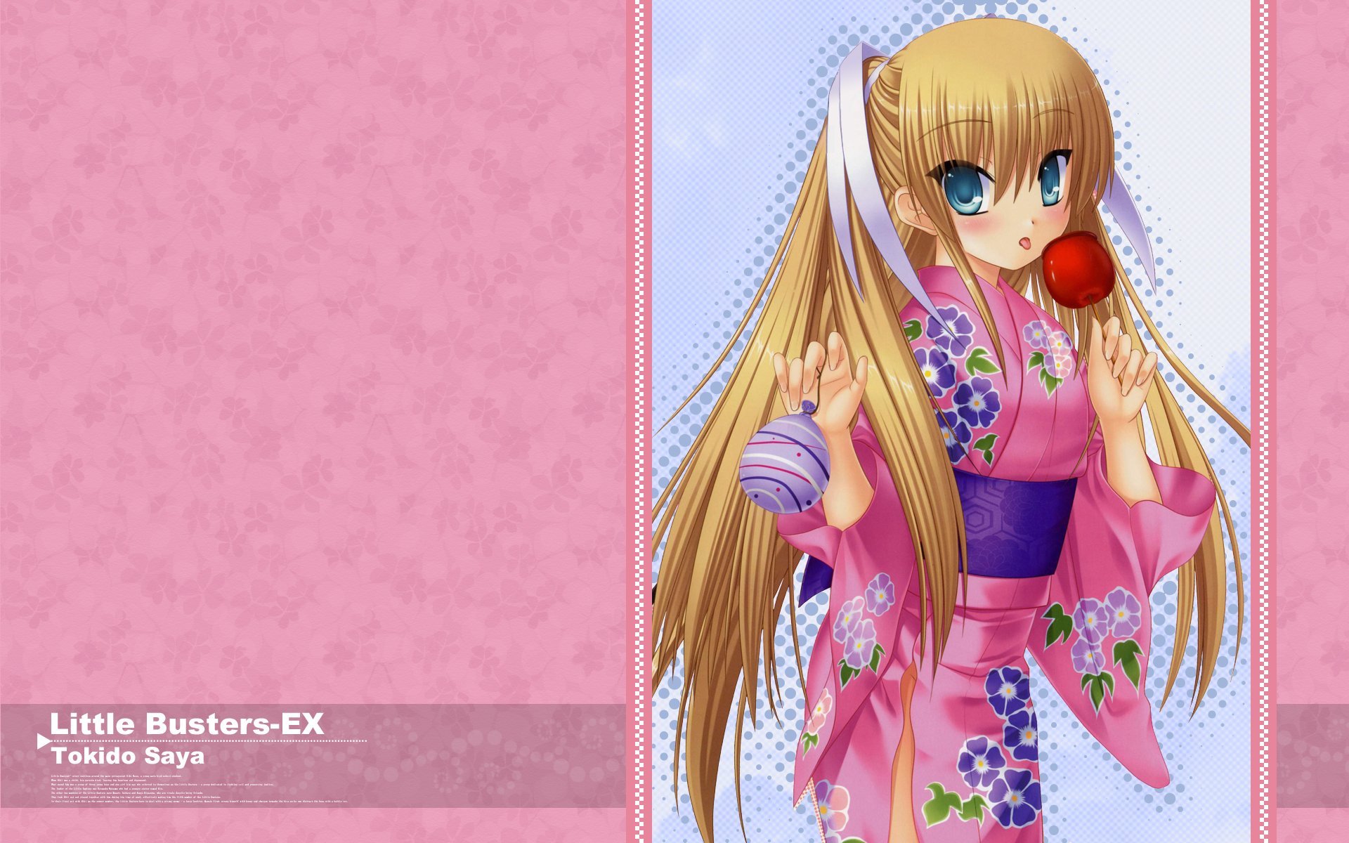 Saya Tokido — Little Busters! HD Yukata Wallpaper | 1920x1200 ...