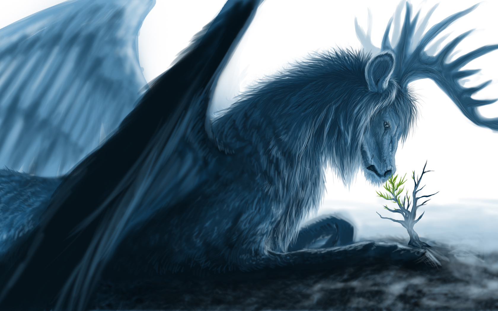 Enchanted Guardian: HD Fantasy Creature in Serene Light