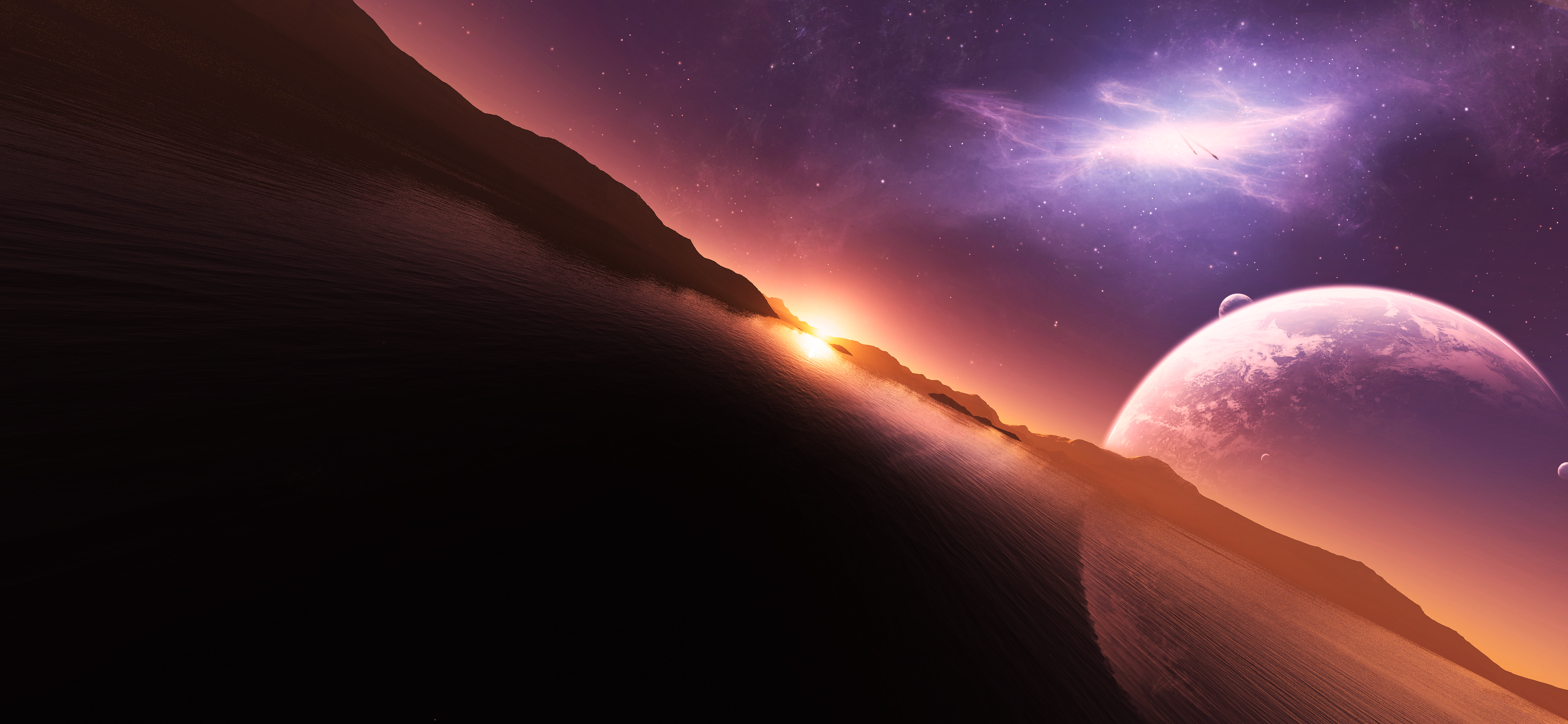 Download Sci Fi Planetscape HD Wallpaper