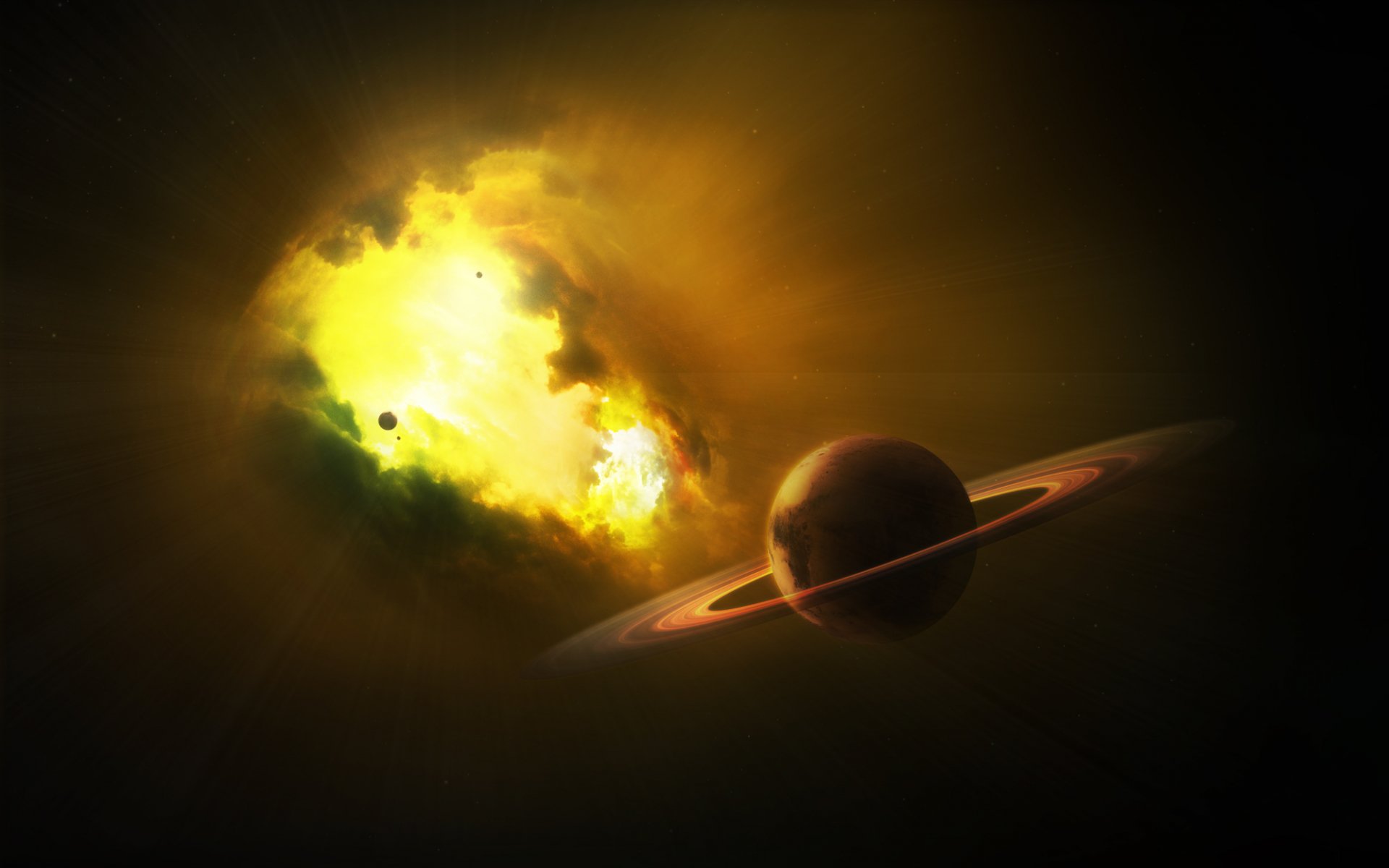 Download Sci Fi Planetary Ring HD Wallpaper