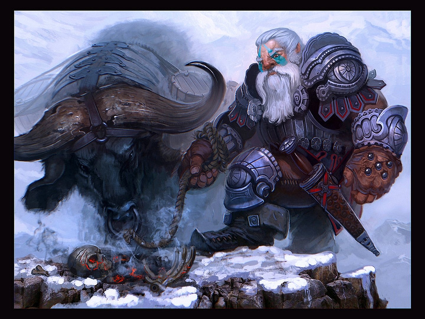 Epic Fantasy Dwarf Warrior HD Wallpaper
