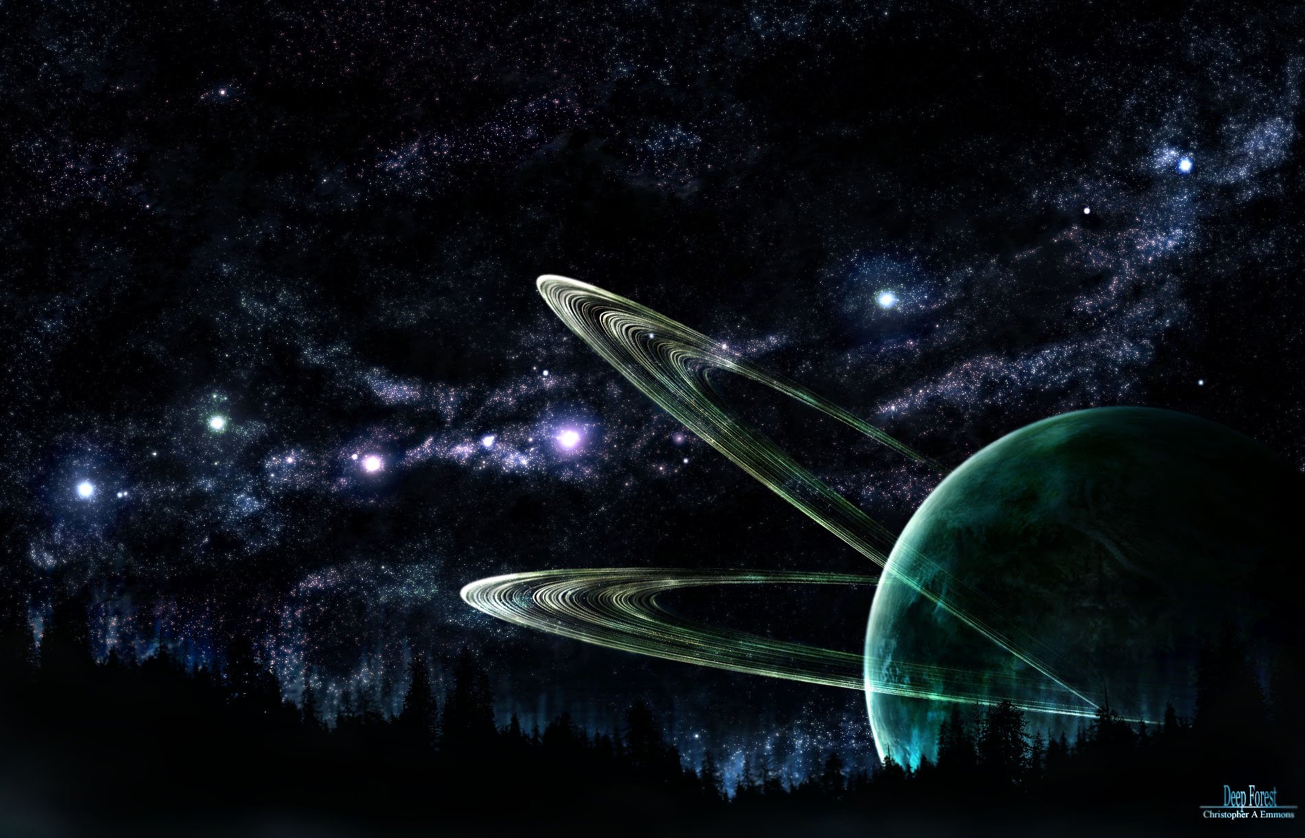Download Sci Fi Planetary Ring Wallpaper