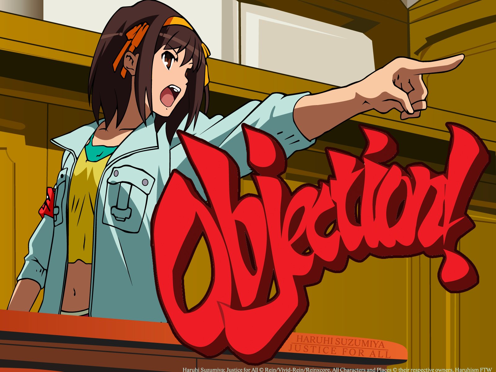 Haruhi Suzumiya: Anime Courtroom Clash – Video Game Objection HD Wallpaper