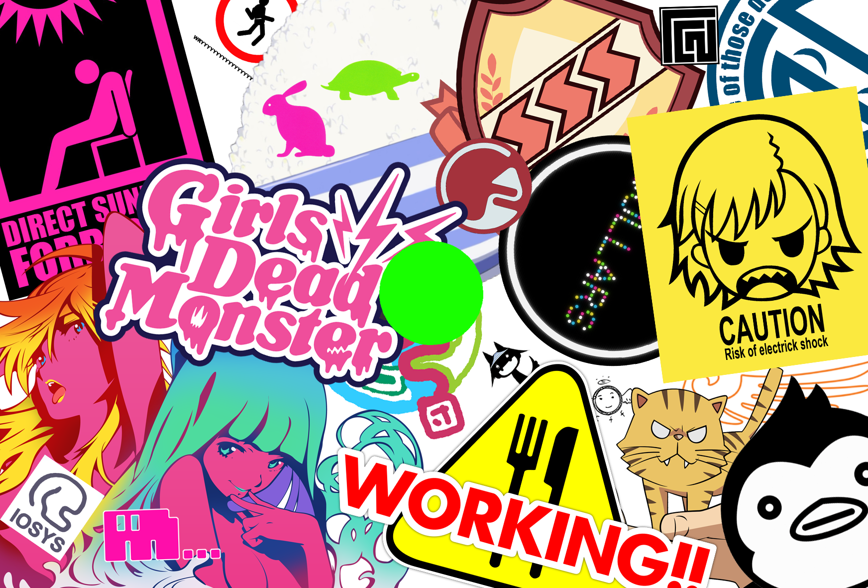 Sticker Mashup: Panty & Stocking × Toradora × Working!! × Durarara!! × ...