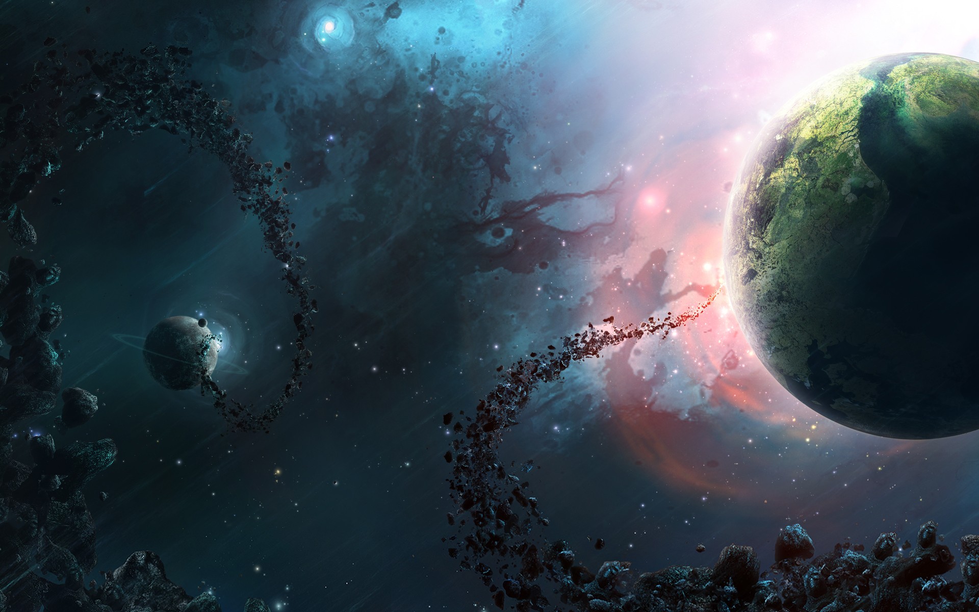 Galactic Frontier: Sci-Fi Planet HD Wallpaper