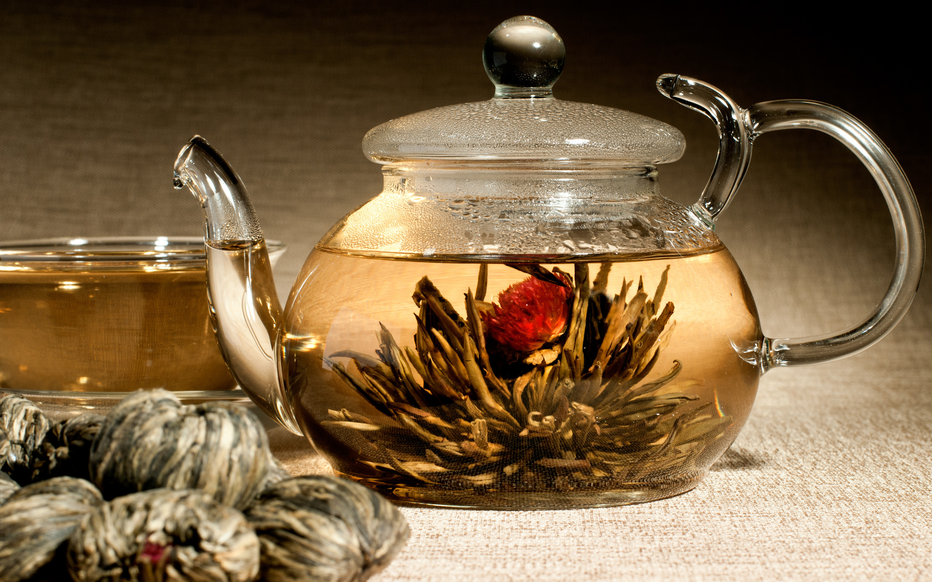 Elegant Tea Bloom: HD Food & Tea Wallpaper Delight