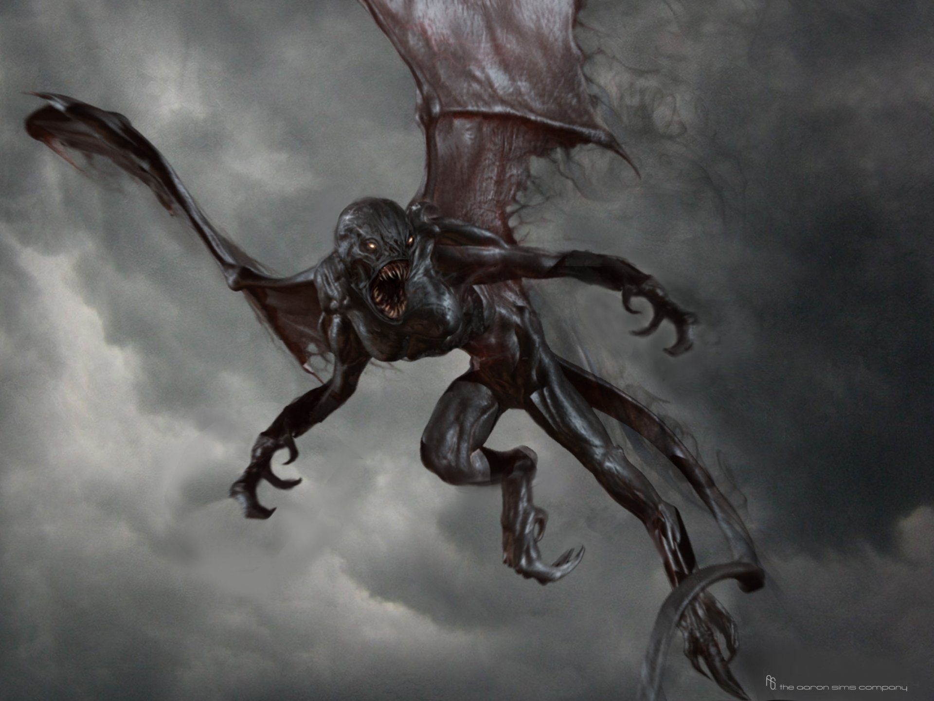 Stormborne Nightstalker — HD Fantasy Creature Wallpaper