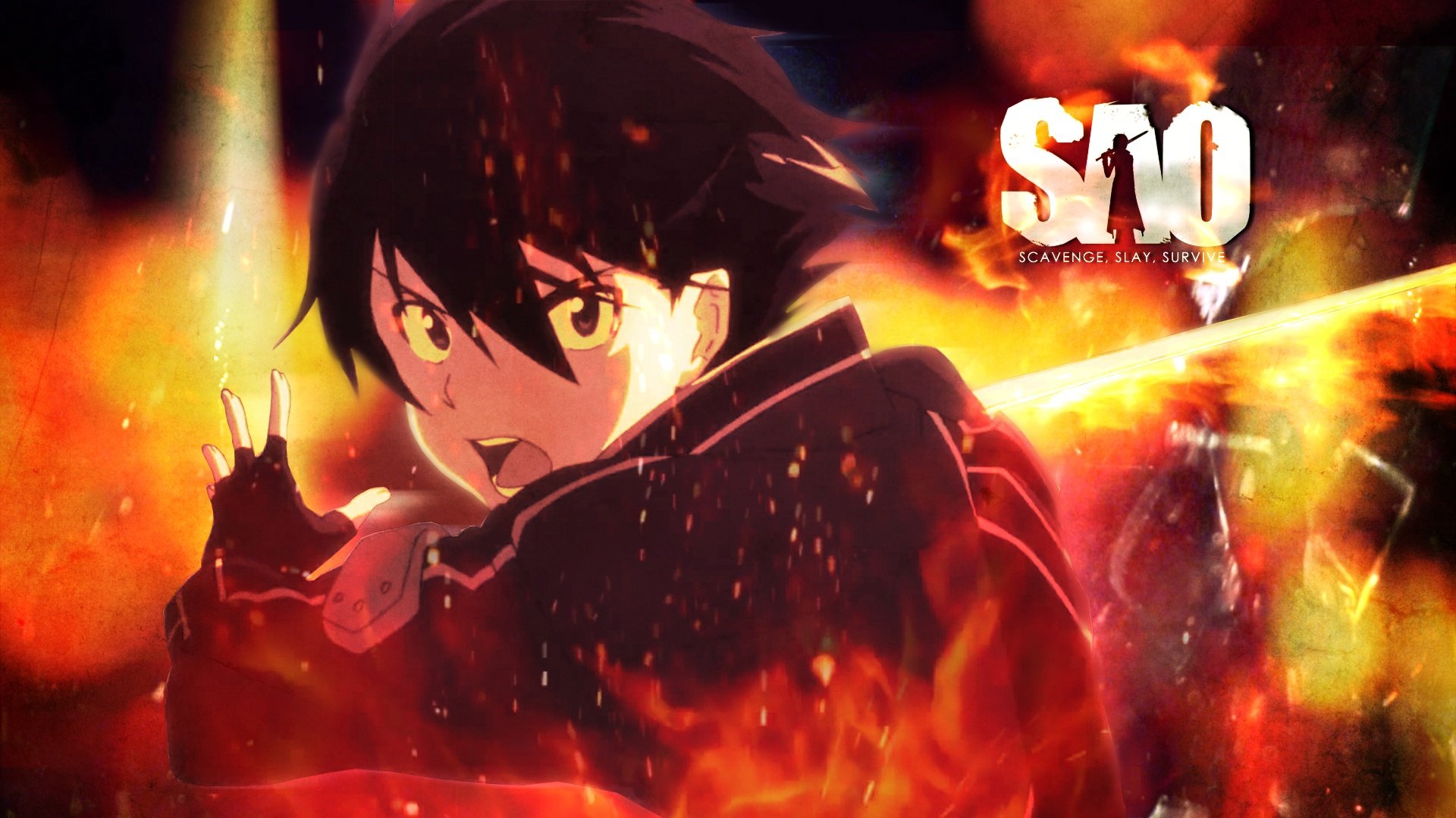 Sword Art Online: Kirito’s Epic HD Anime Battle Wallpaper | 1920x1080 ...