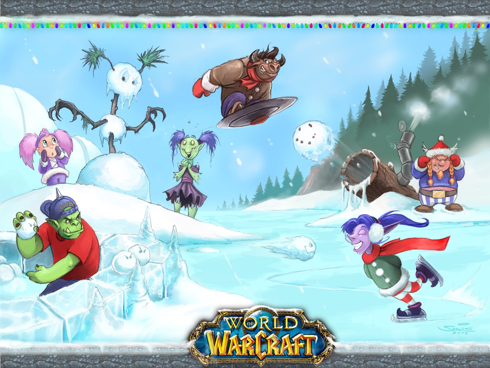 World of Warcraft HD Snowball Showdown: Epic Winter Battle Wallpaper ...