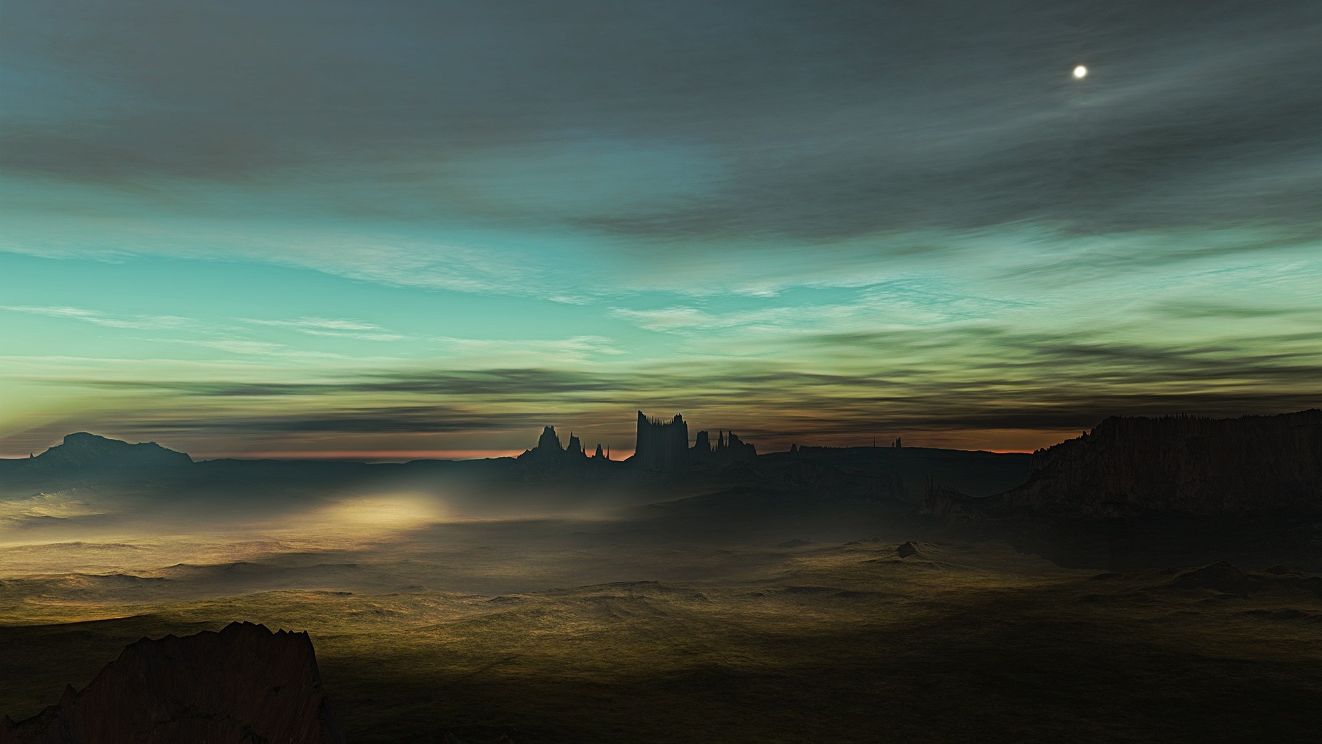 Fantasy Skyland: An HD Wallpaper of Dreamy Cloudscapes