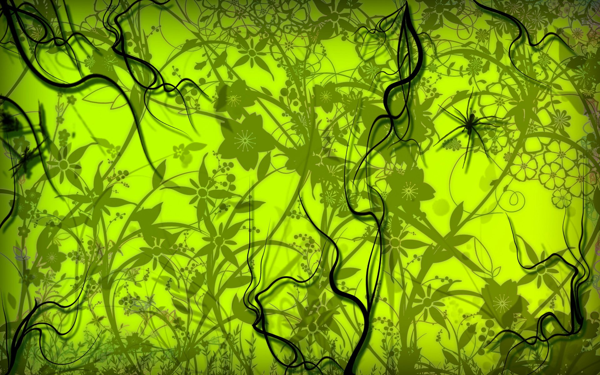 Abstract Green Flora HD Wallpaper | 1920x1200 | Wallpaper Abyss