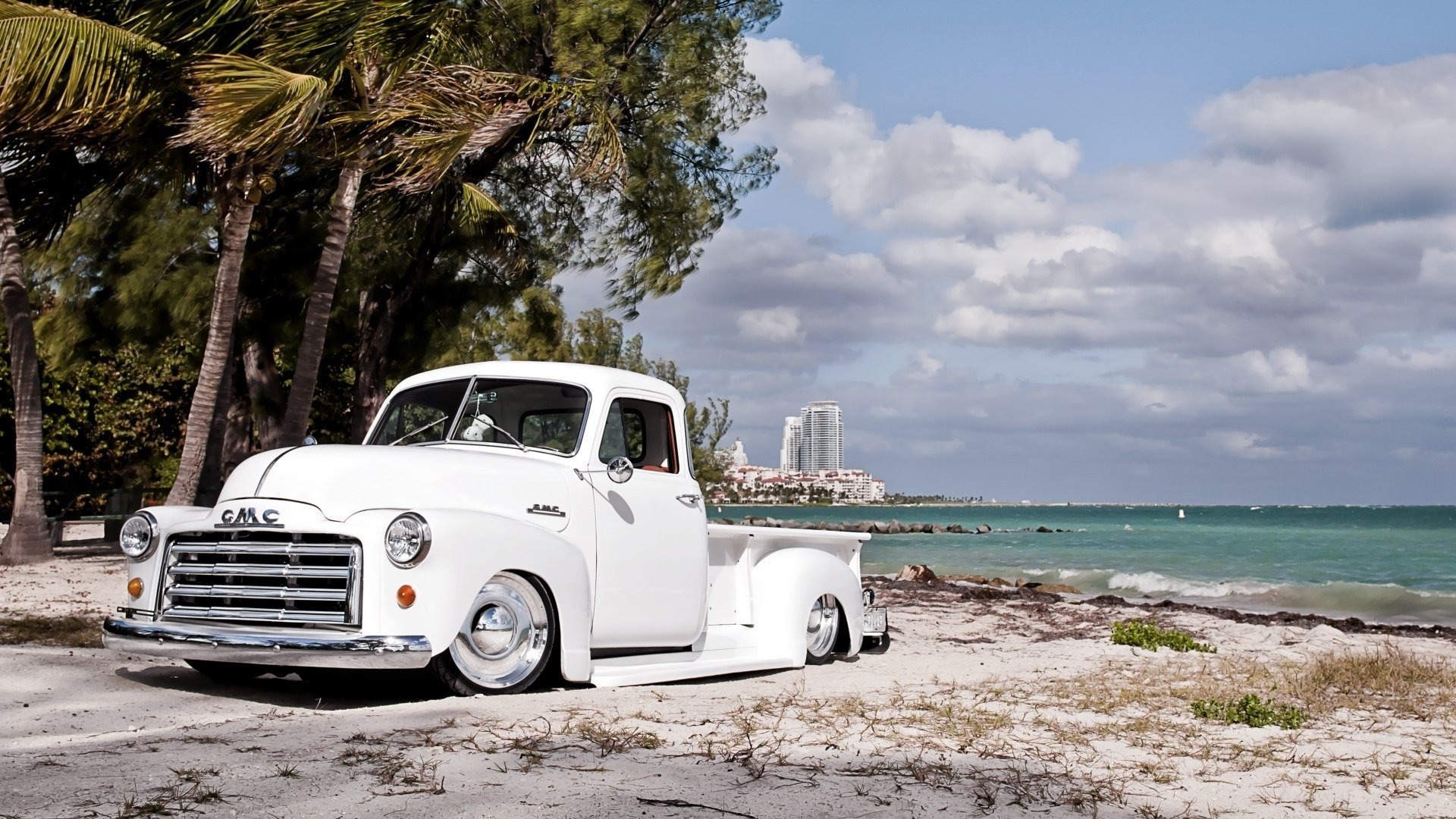 Classic GMC Truck by the Seaside - HD Vehicle Wallpaper