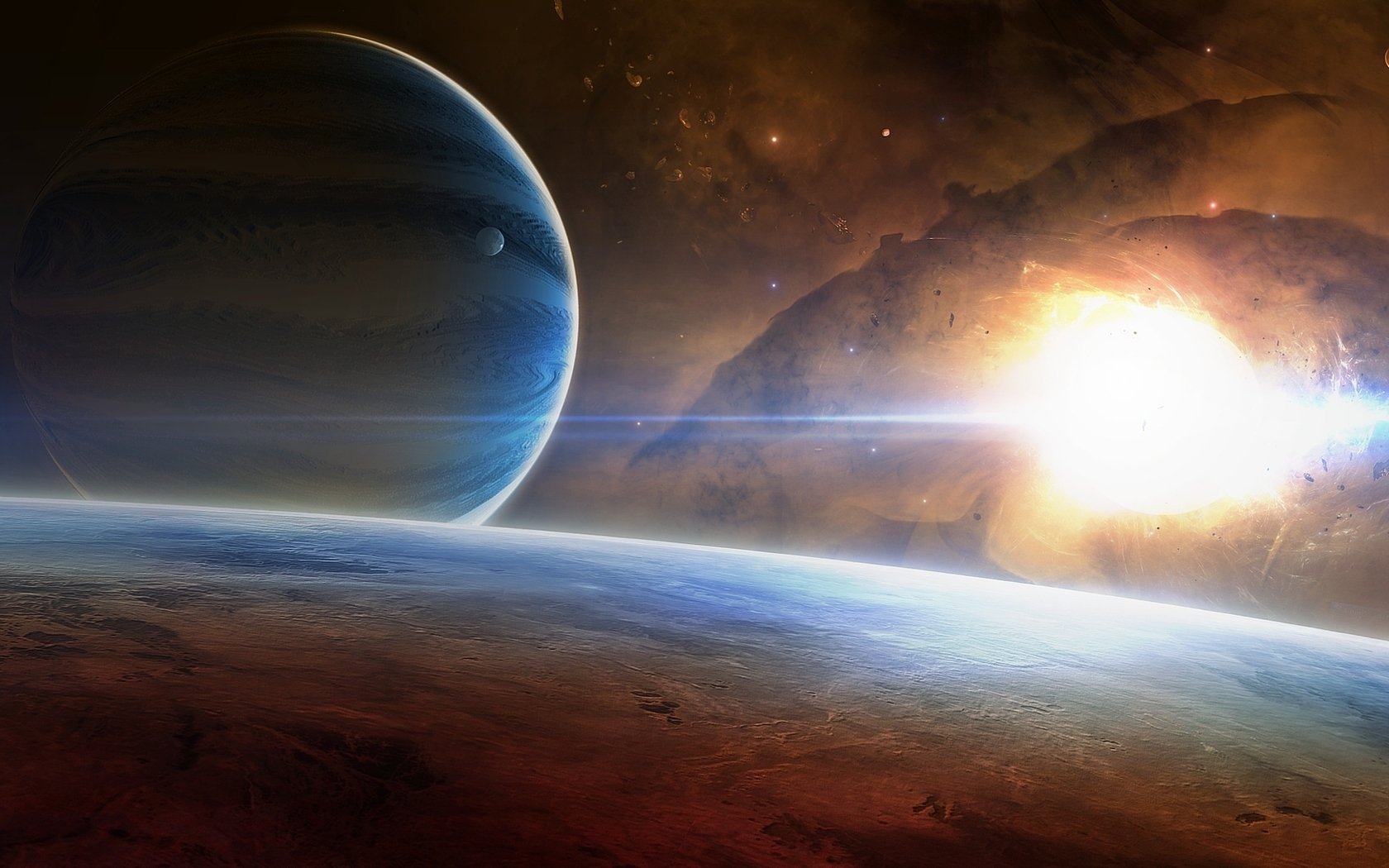 Download Sci Fi Planetscape Wallpaper