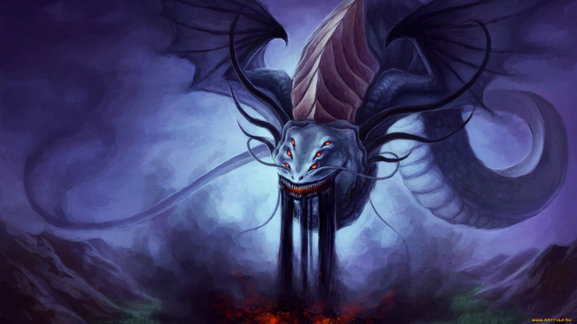 Abyssal Serpent — Fantasy HD Wallpaper | 1920x1080 | Wallpaper Abyss