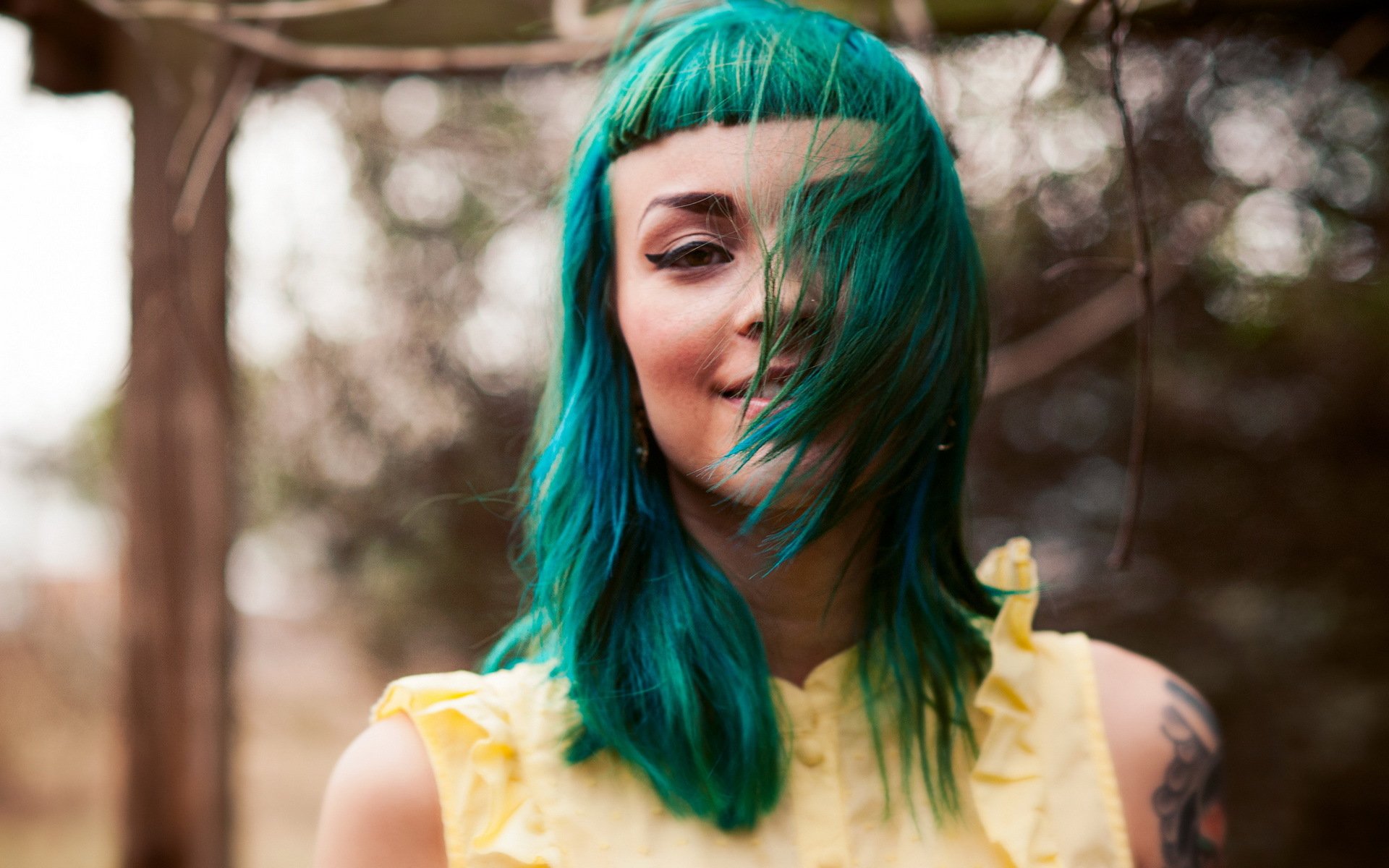 Vibrant Hair, Serene Woman: Stunning HD Wallpaper | 1920x1200 ...