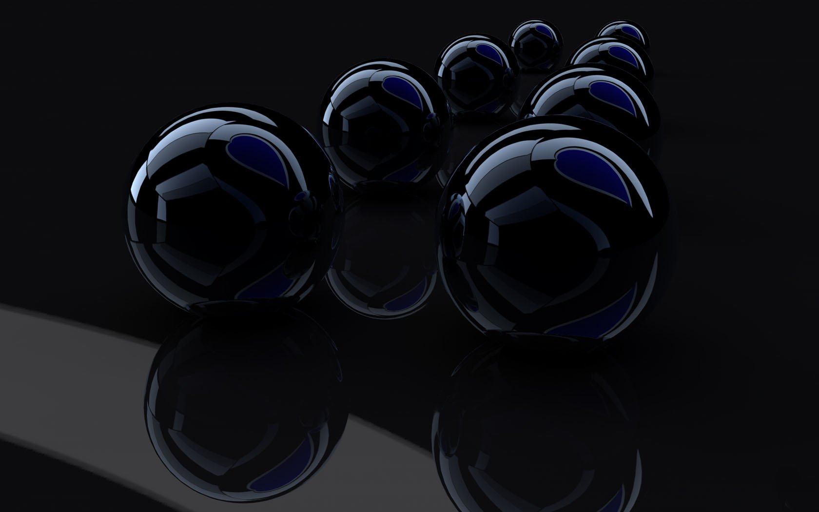 Glossy Abstract Spheres HD Wallpaper