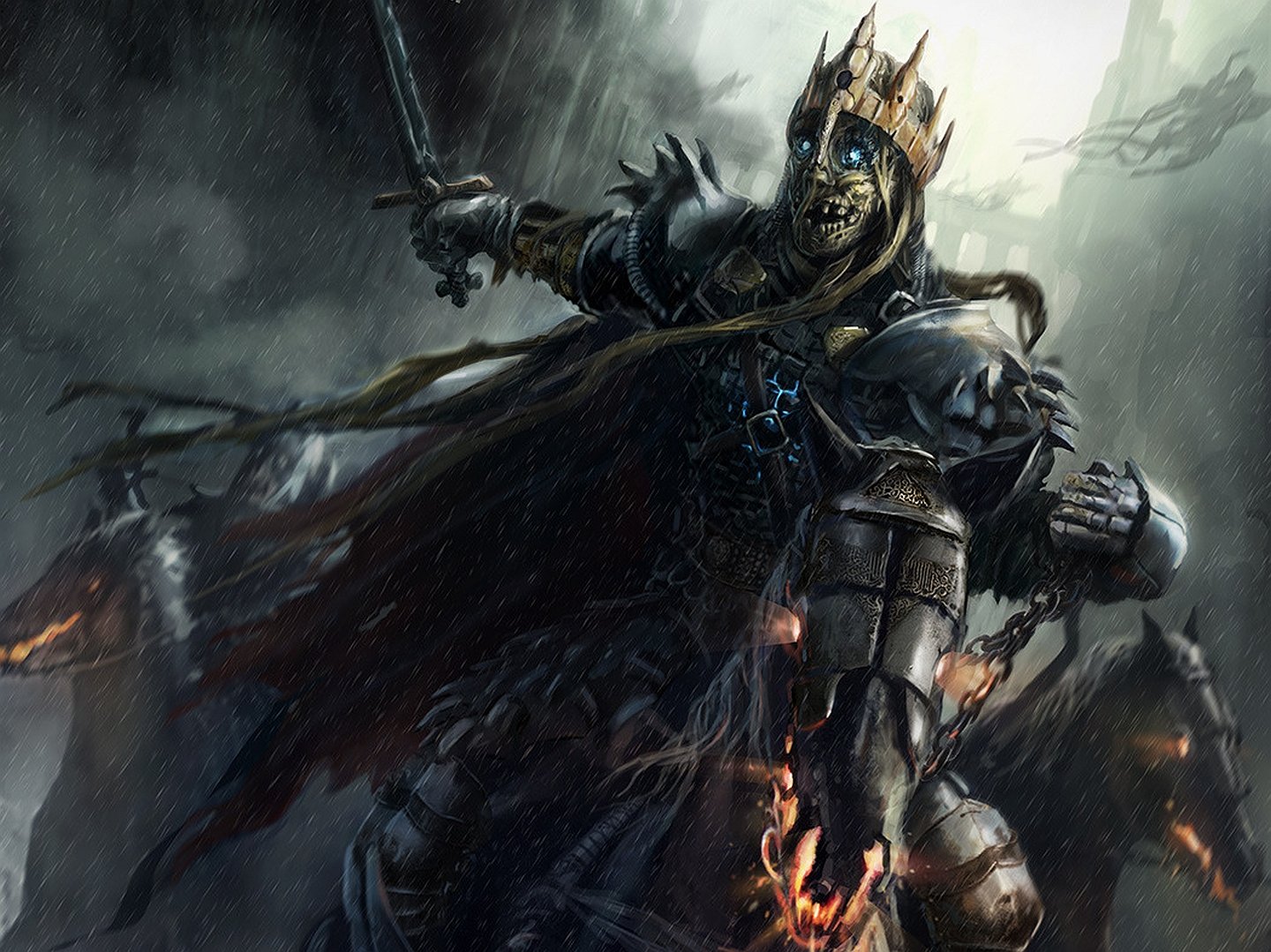 Dark Fantasy Warrior: The Shadow Horseman HD Wallpaper