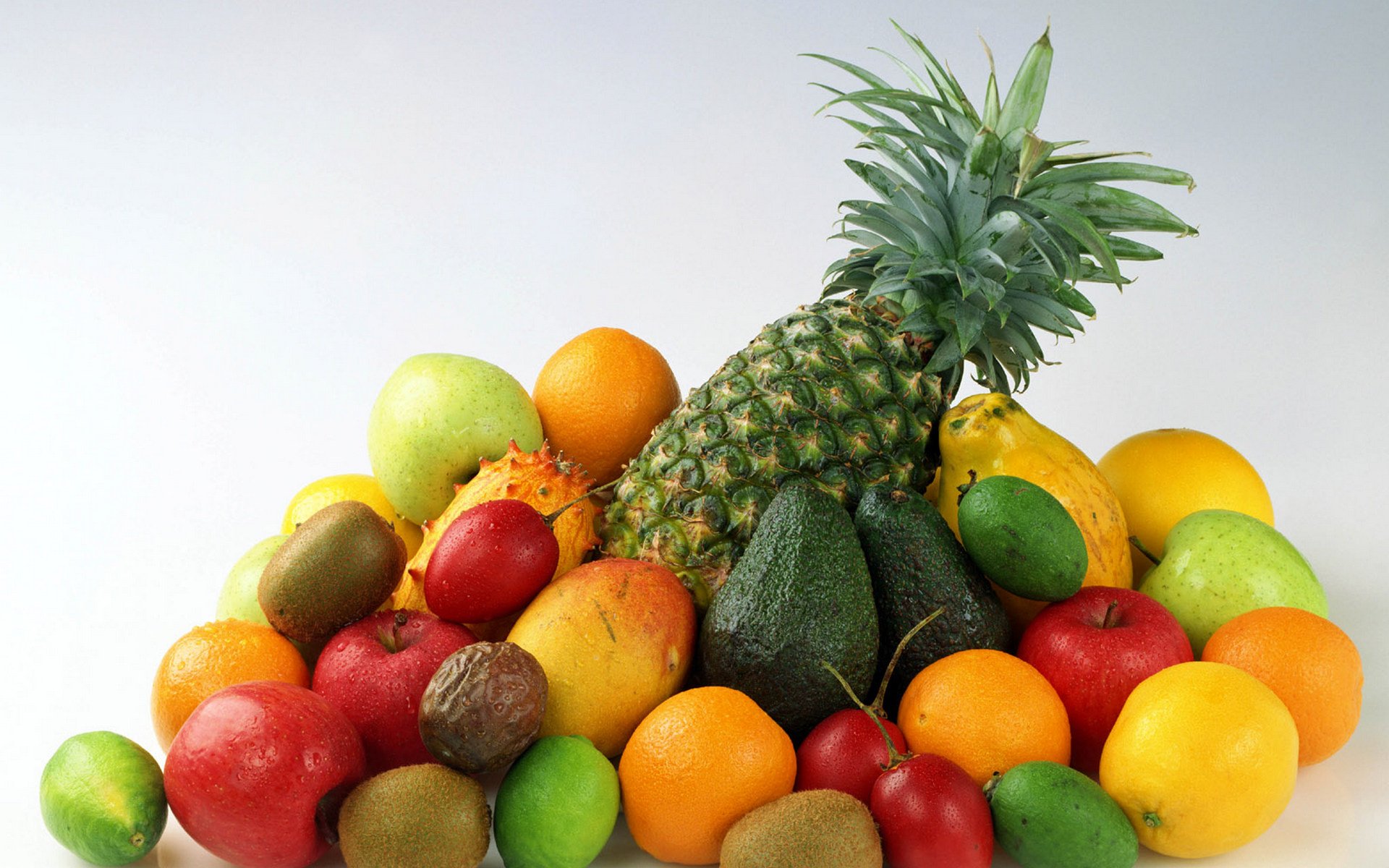 Tropical Fruit Feast: Vibrant HD Wallpaper of Nature’s Freshest Bounty