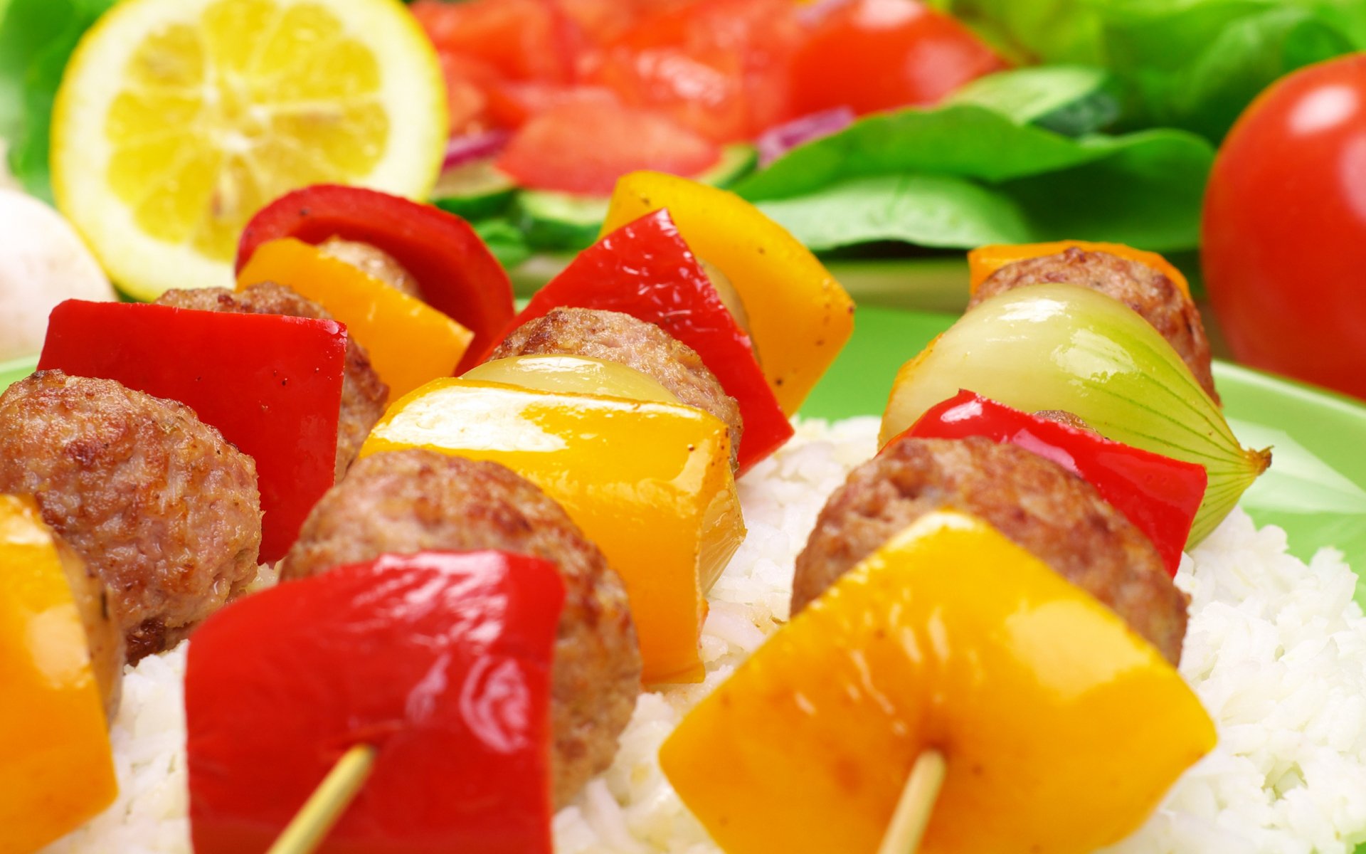 Sizzling BBQ Skewers HD: A Colorful Feast of Fresh Grilled Flavors