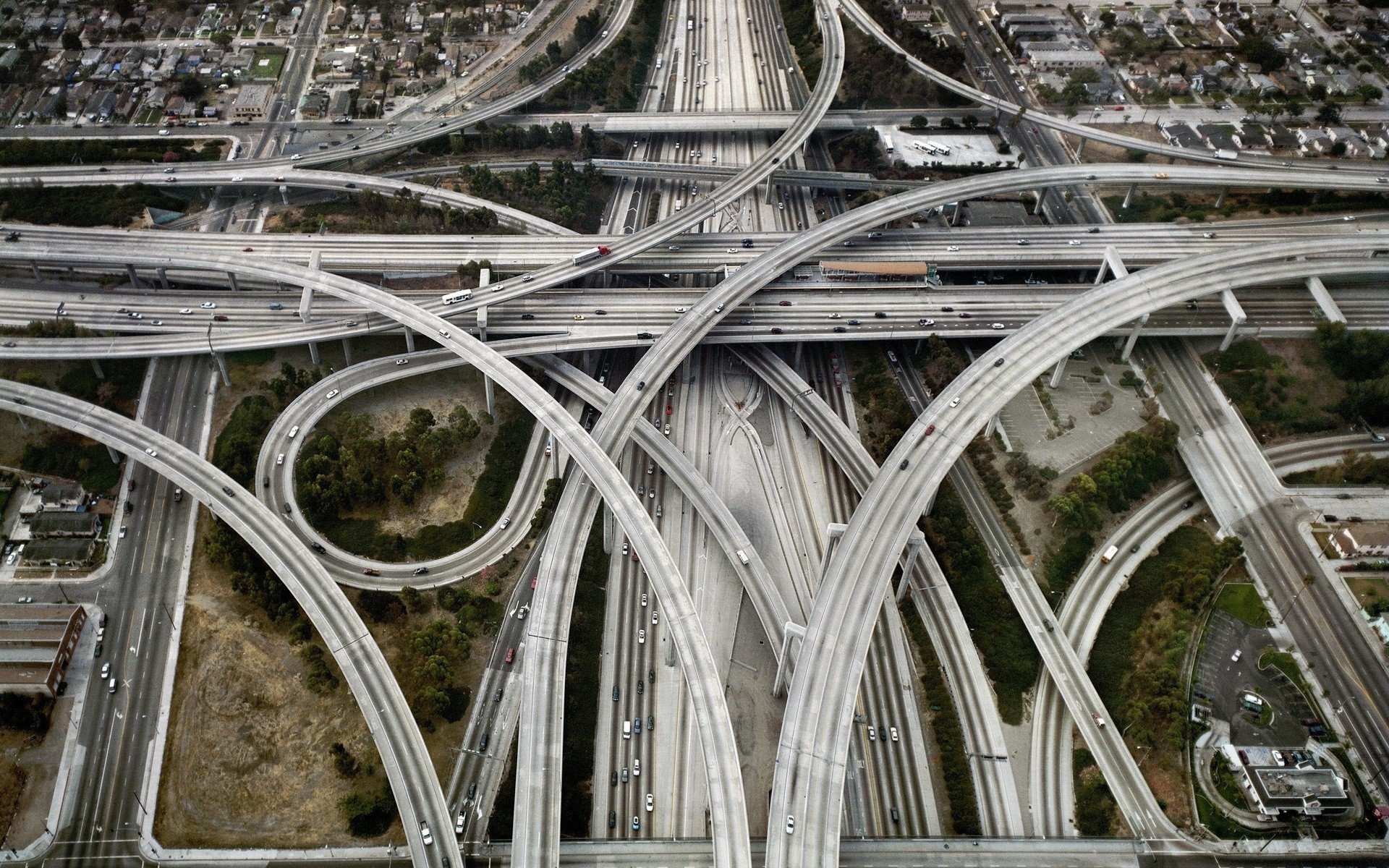 Intricate Man-Made Road Network HD Wallpaper by edward burtynsky.