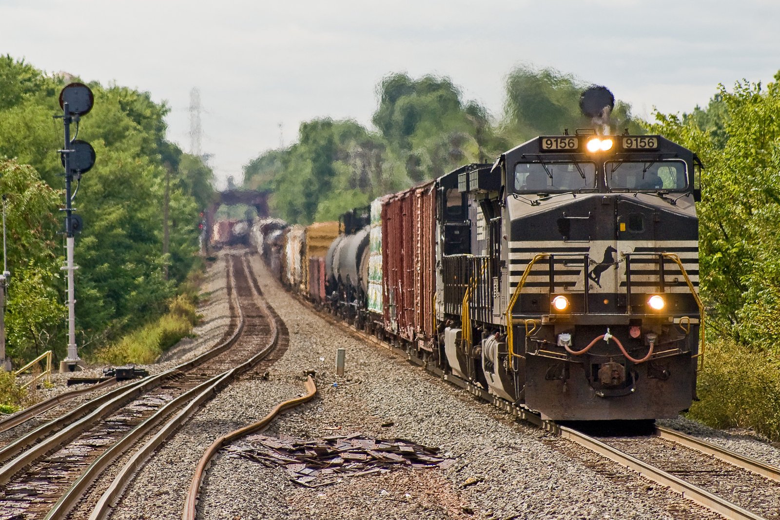 HD Wallpaper: Freight Train Rolling Along Rural Tracks | 1600x1066 ...