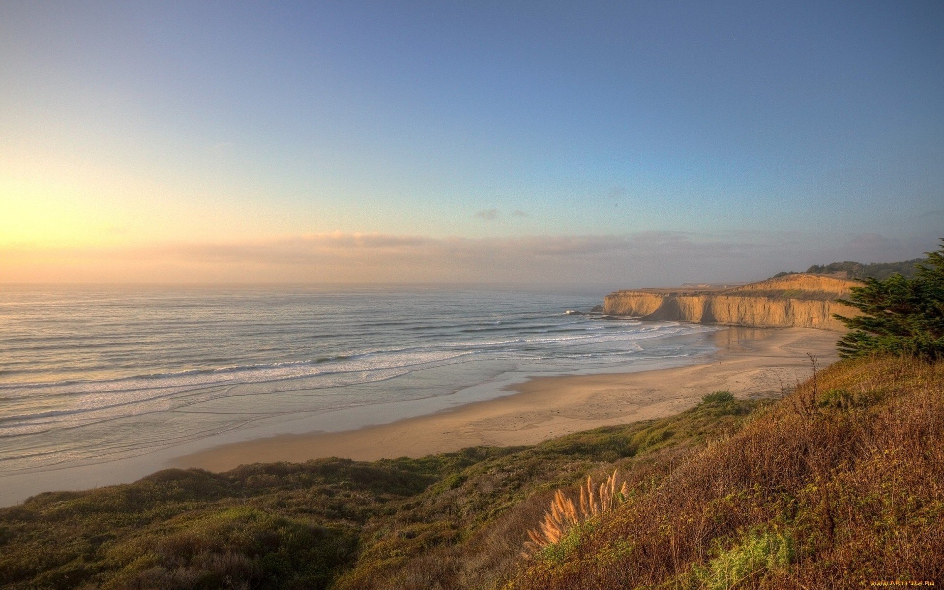 Golden Cliffs — HD Coastal Nature Wallpaper | 1920x1200 | Wallpaper Abyss