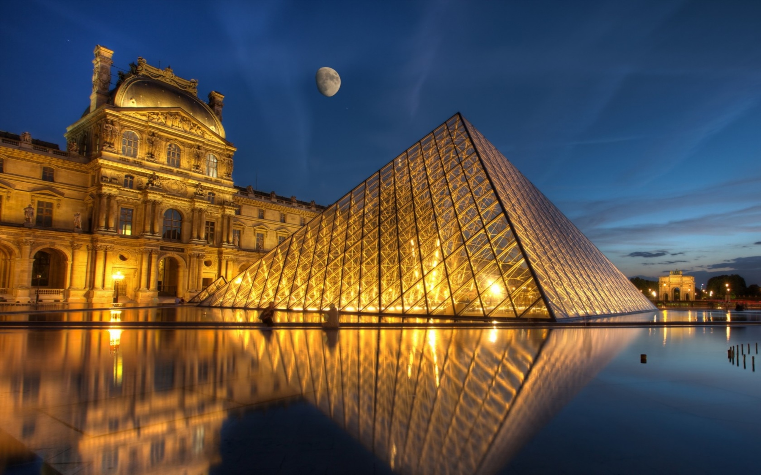Download HDR France Paris Man Made The Louvre 4k Ultra HD Wallpaper
