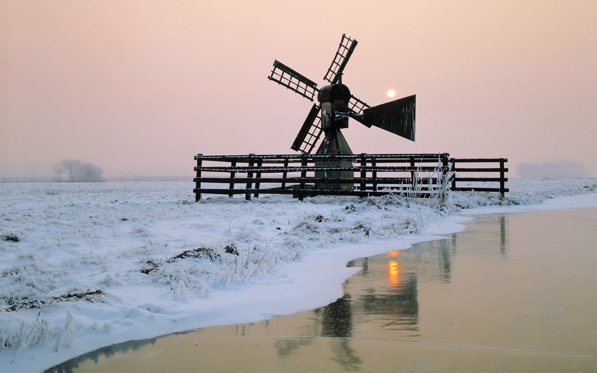 Man Made Windmill HD Wallpaper