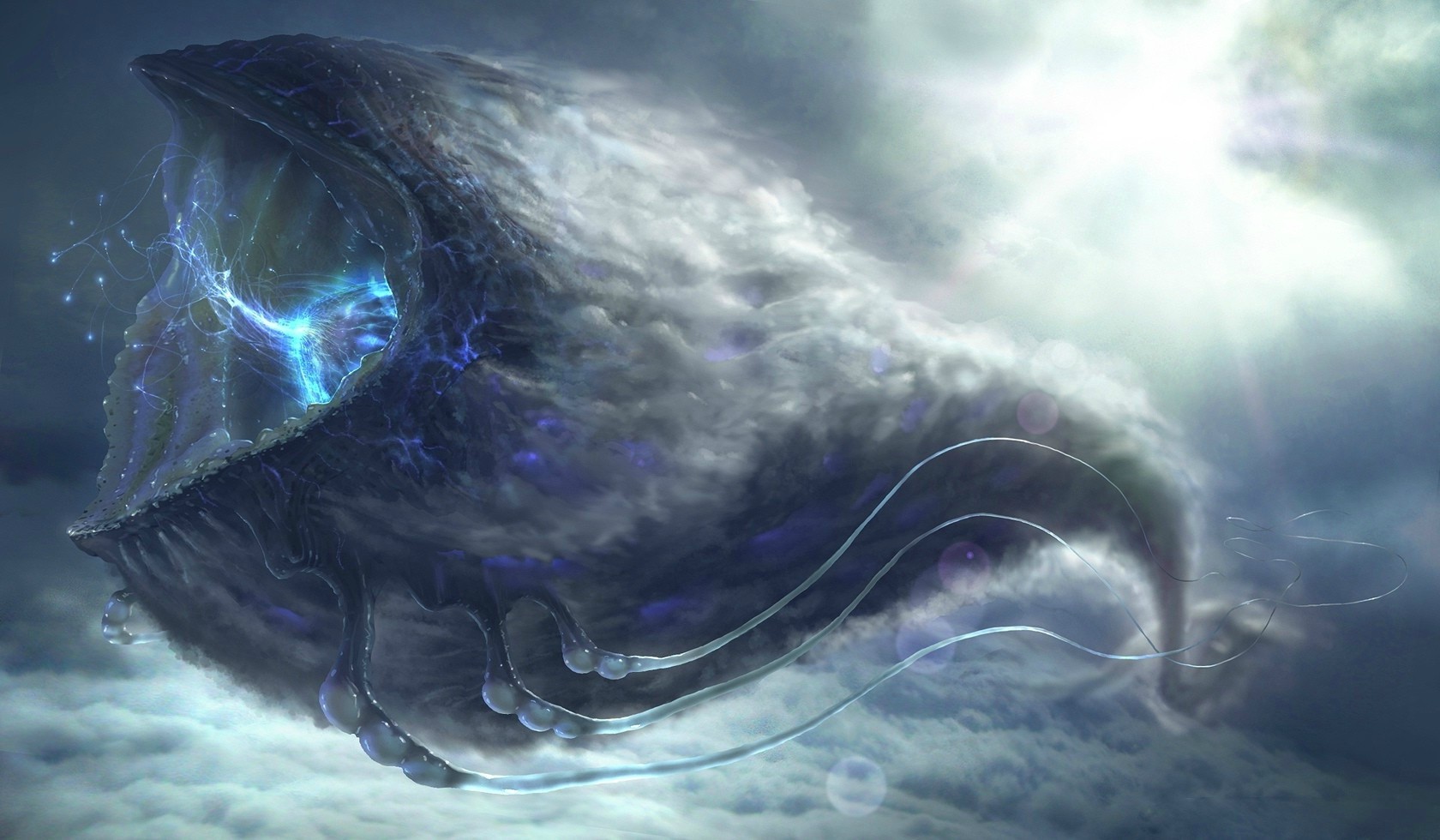 Epic Sky Leviathan: A Fantasy Creature in HD