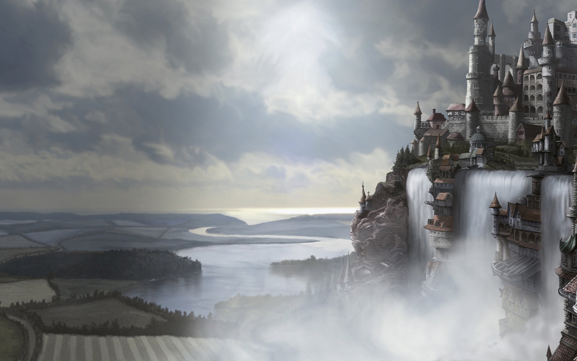 Majestic Fantasy Castle HD Wallpaper