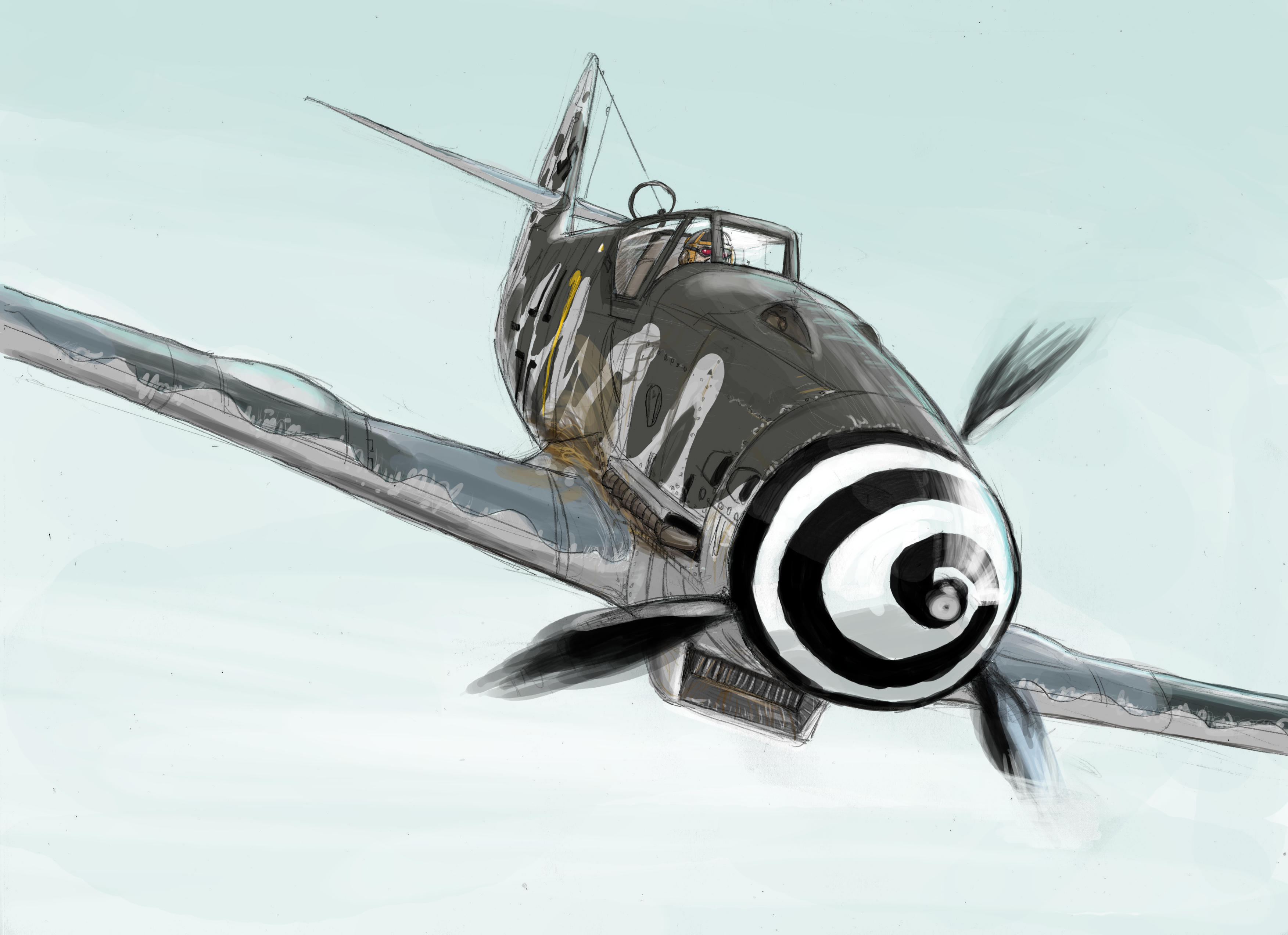 Download Warplane Aircraft Military Messerschmitt Bf 109 HD Wallpaper