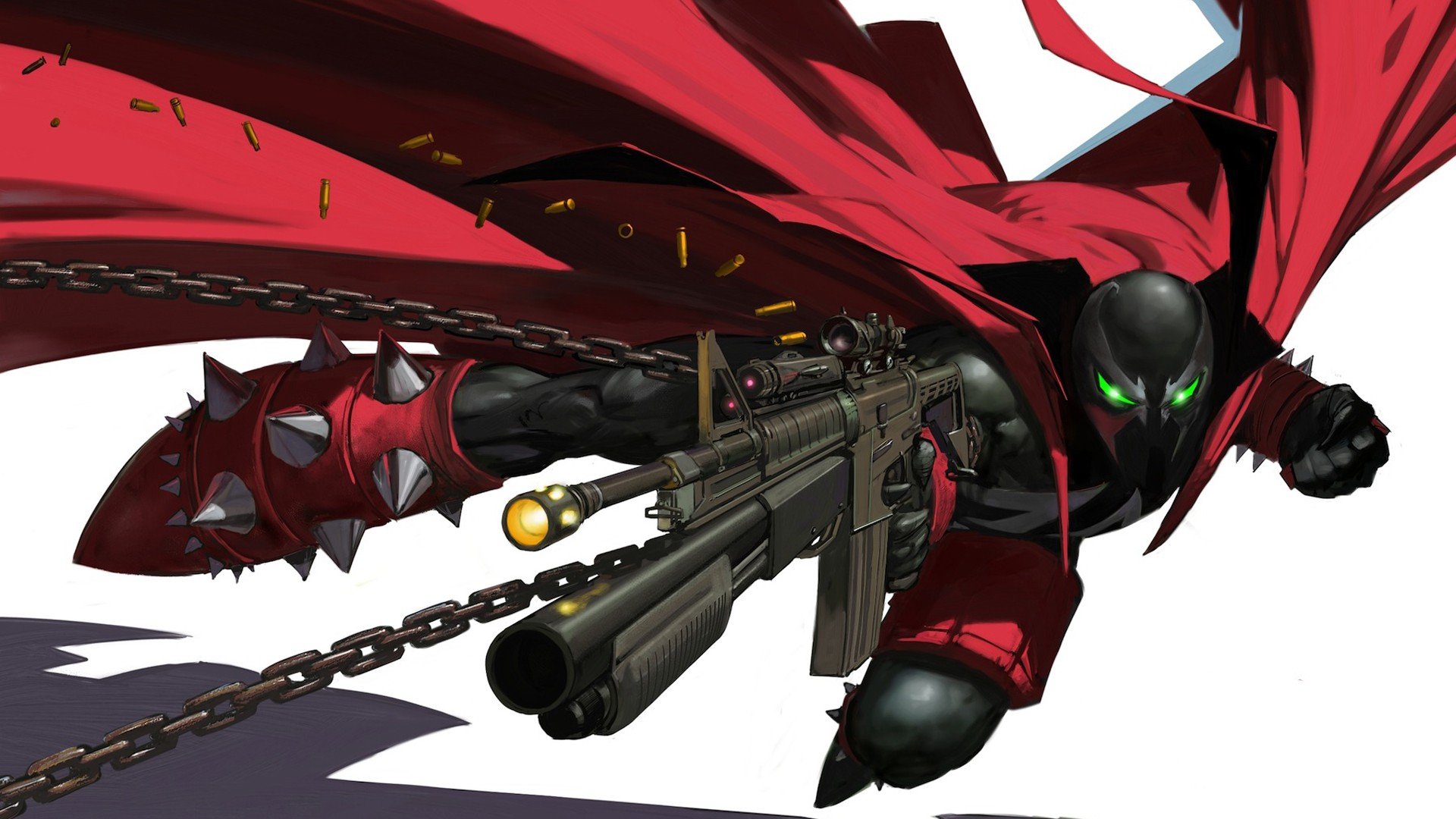 Spawn — Crimson Cape & Chain HD Comic Wallpaper