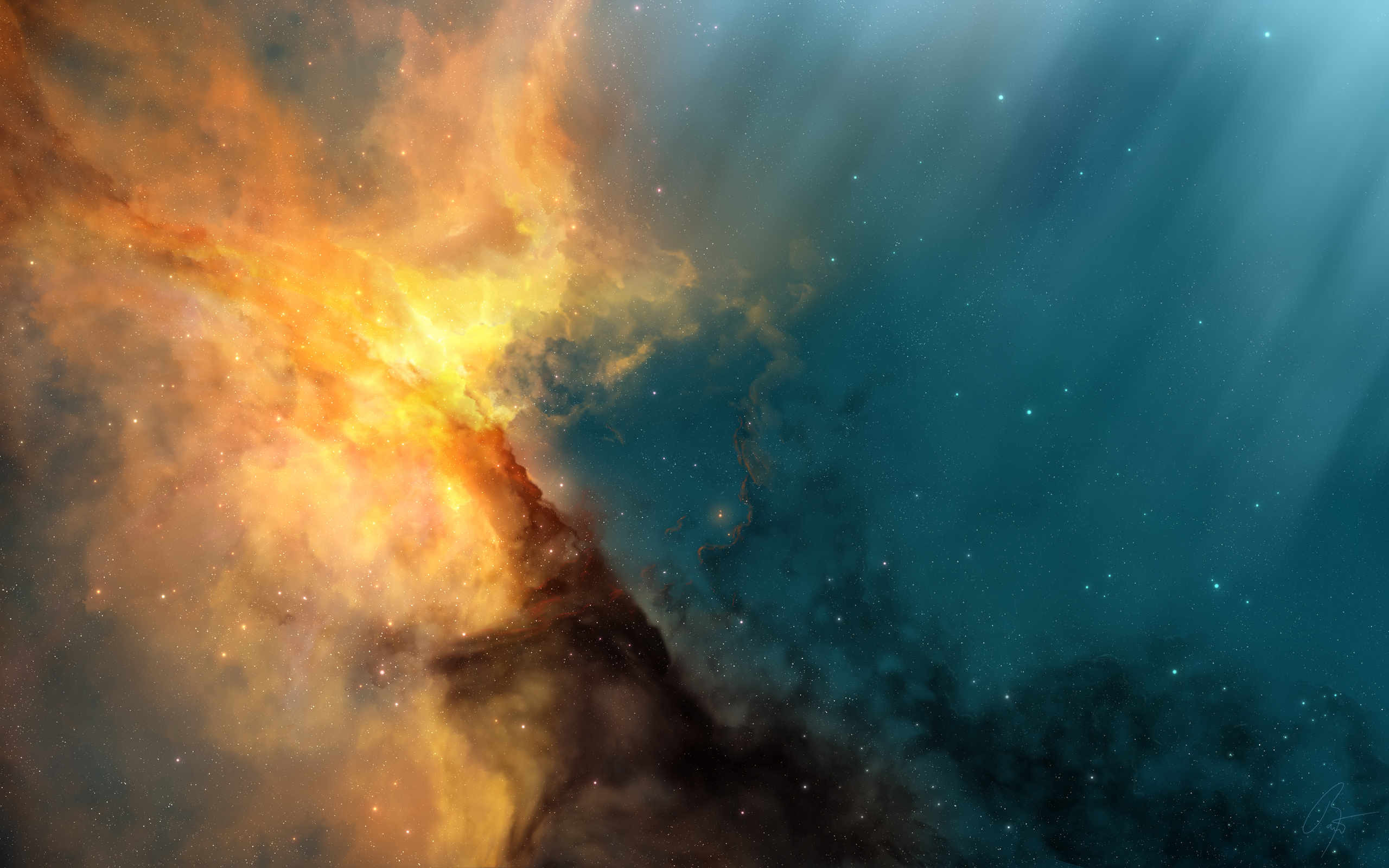Light Blue Space Wallpaper