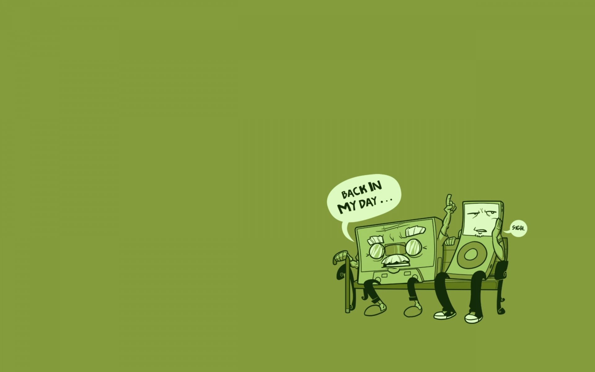 2K Quad HD — Back in My Day Retro Duo (Funny, Artistic Wallpaper ...