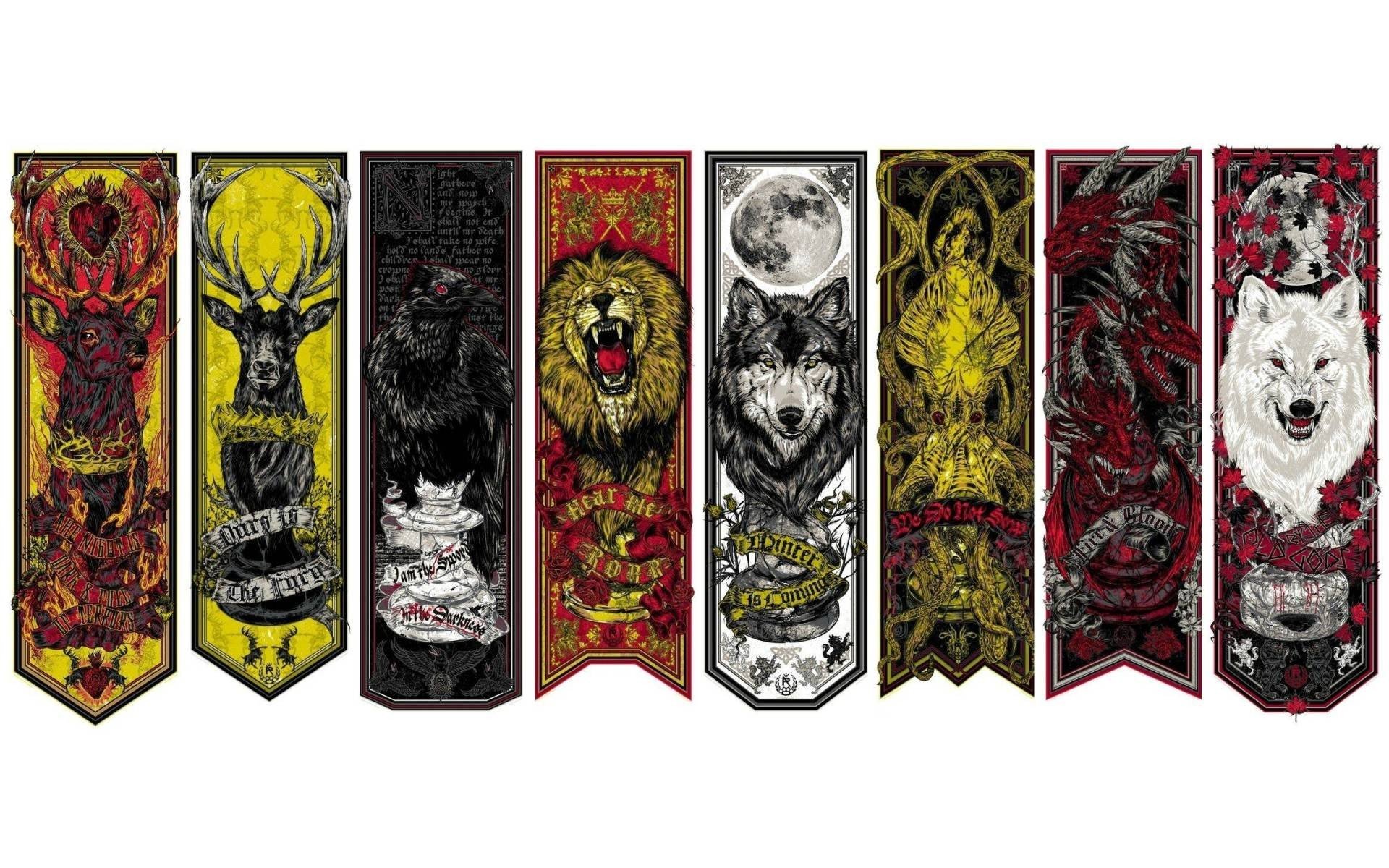 Game of Thrones HD Wallpaper: Emblems of the Great Houses in Stunning ...