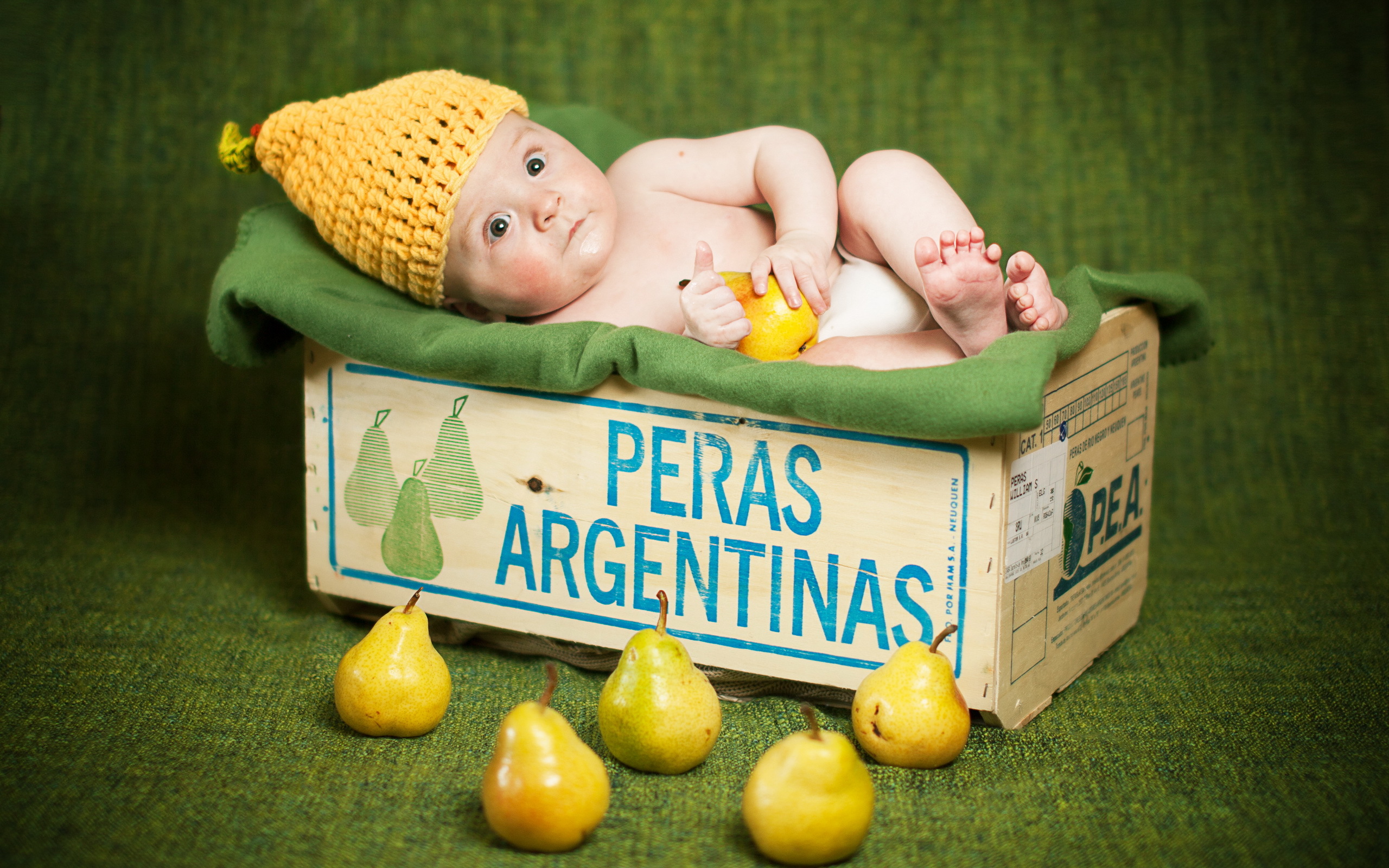 Charming Baby Moments HD: Pure Joy in a Pear Box Photography